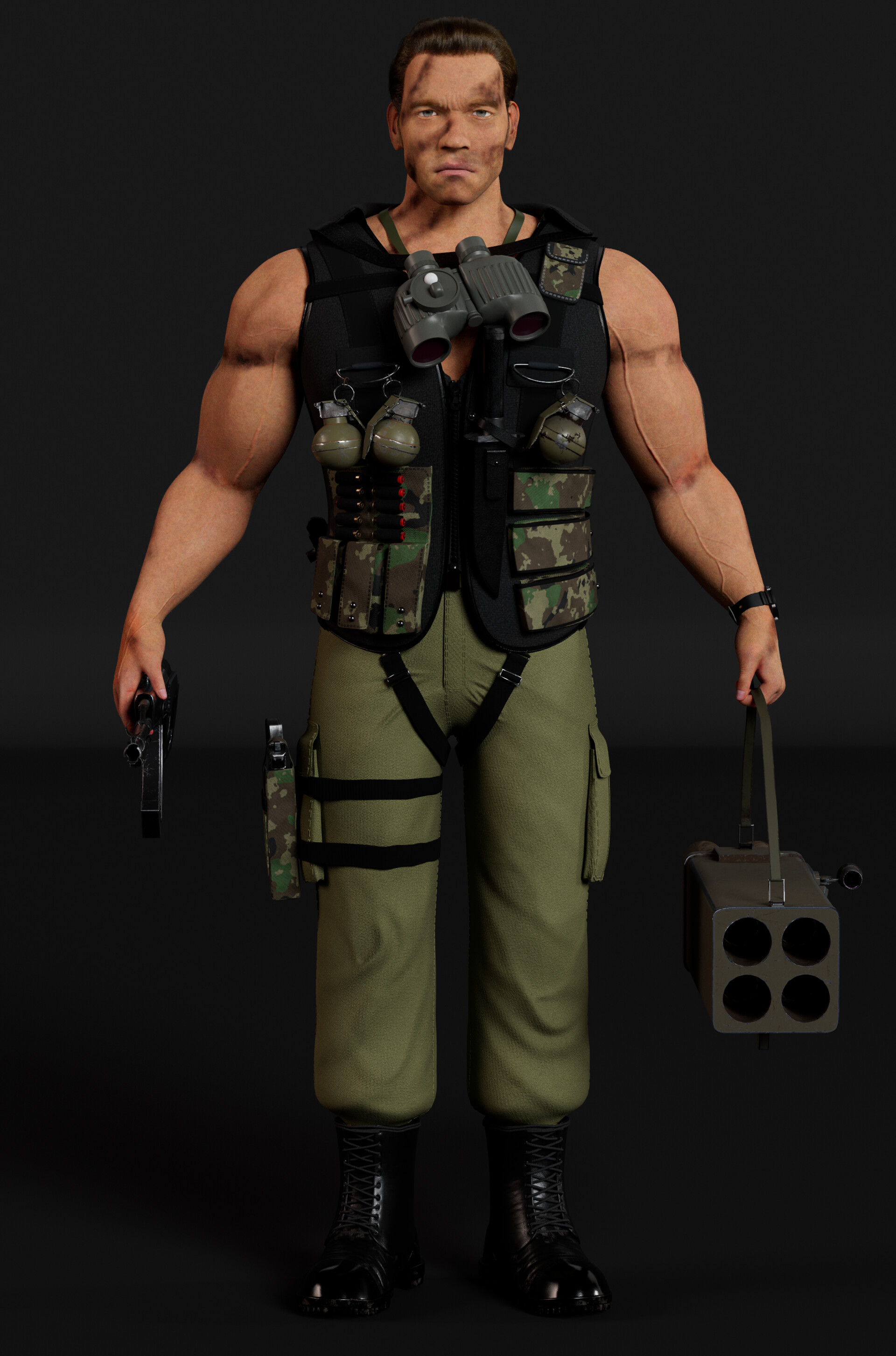 Arnold Schwarzenegger Commando Costume Like