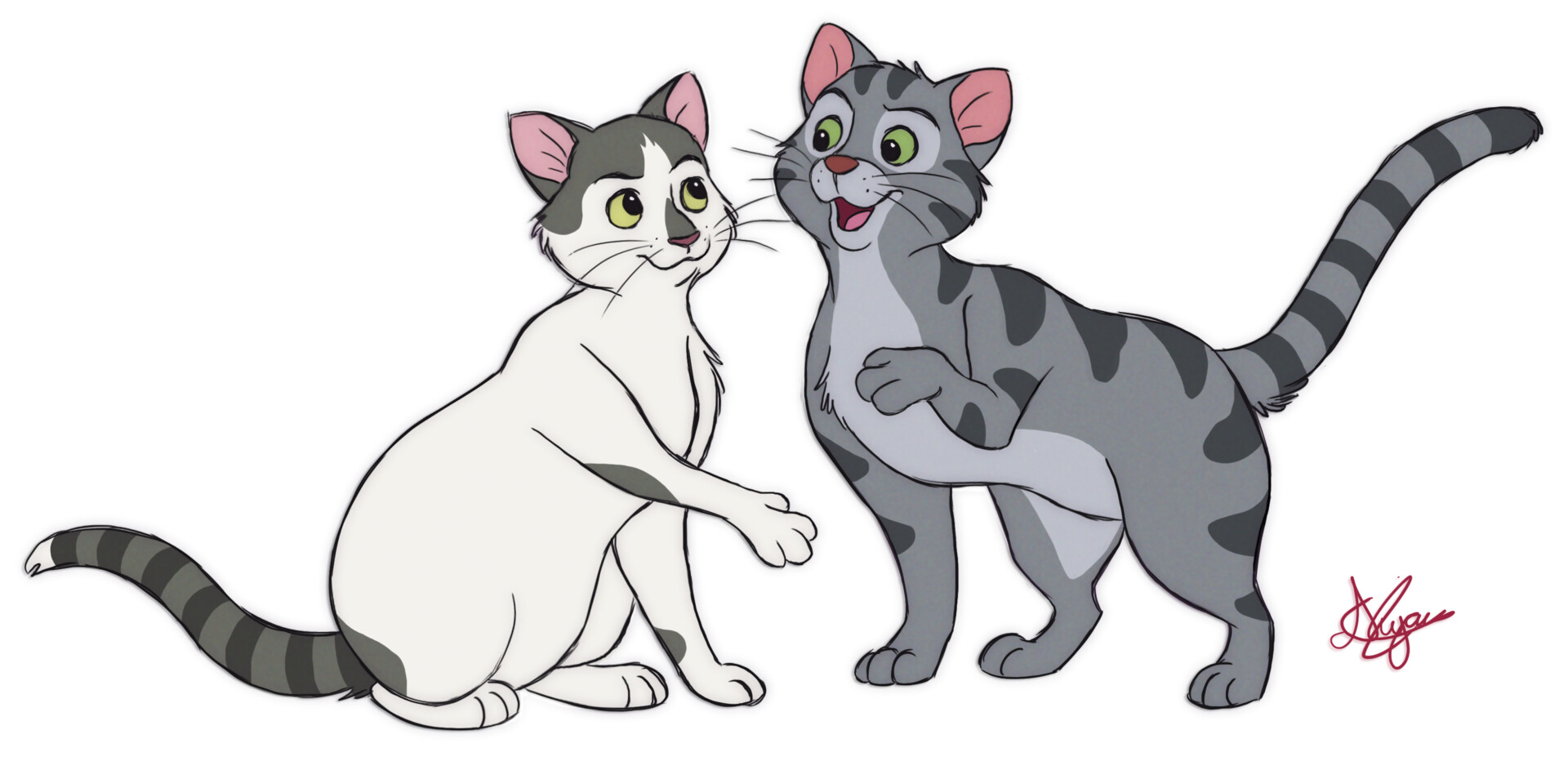 how to draw disney style cats