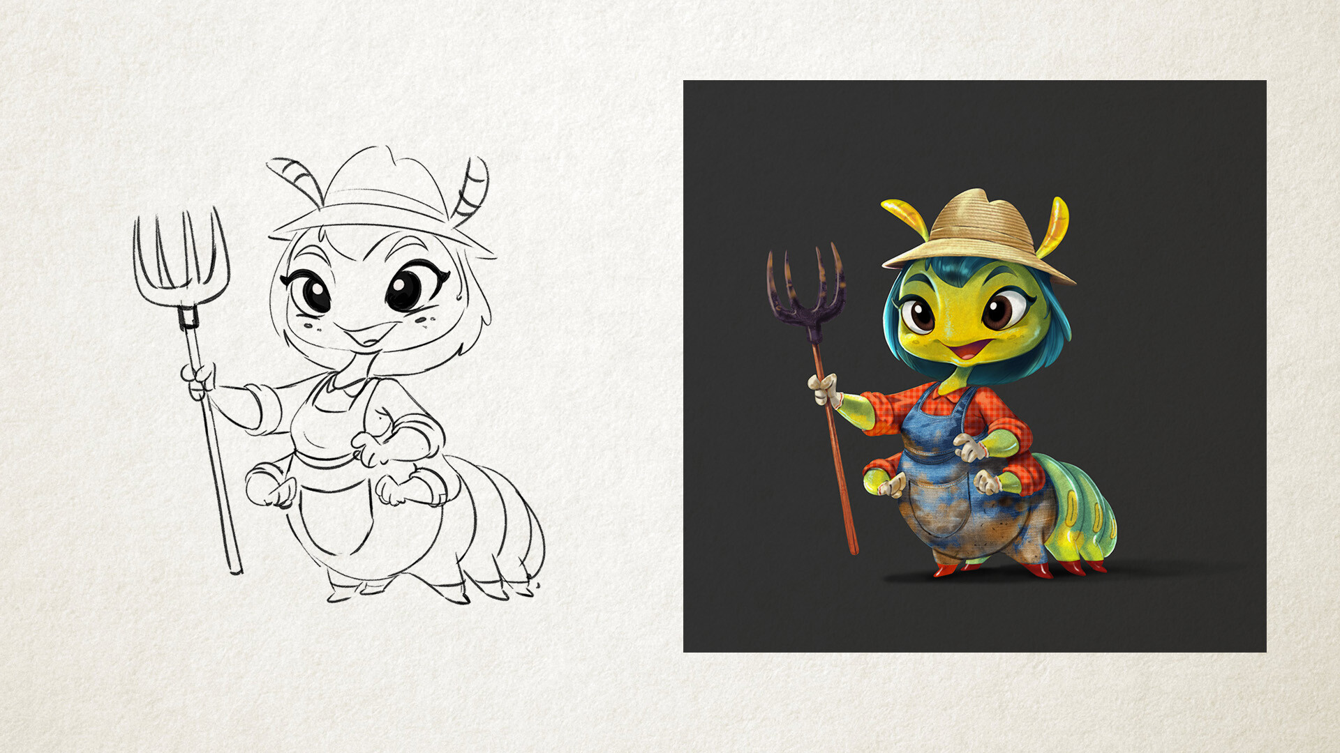 ArtStation - caterpillar character design