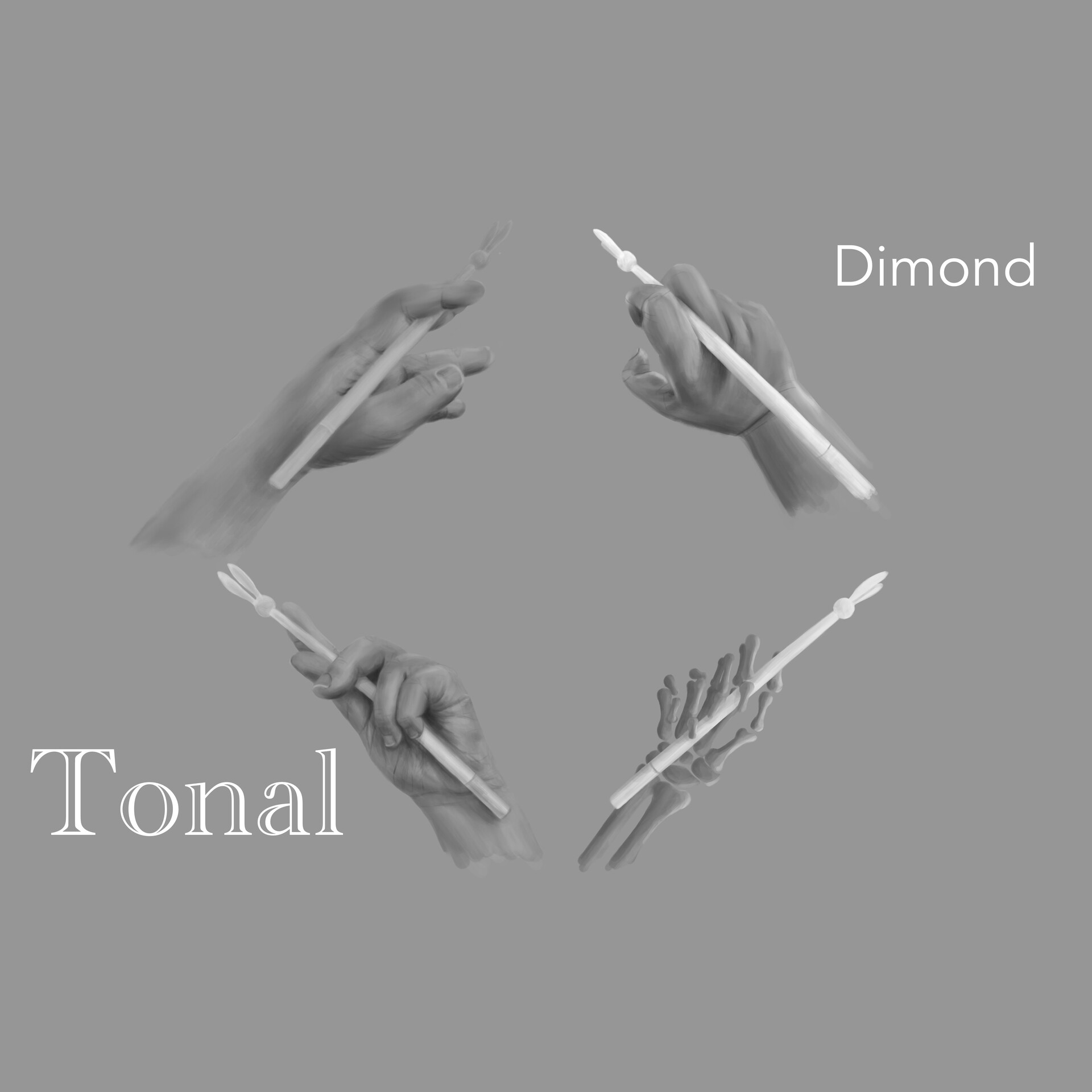 ArtStation - Hands drawing - Tonal/Calligraphy/Contour