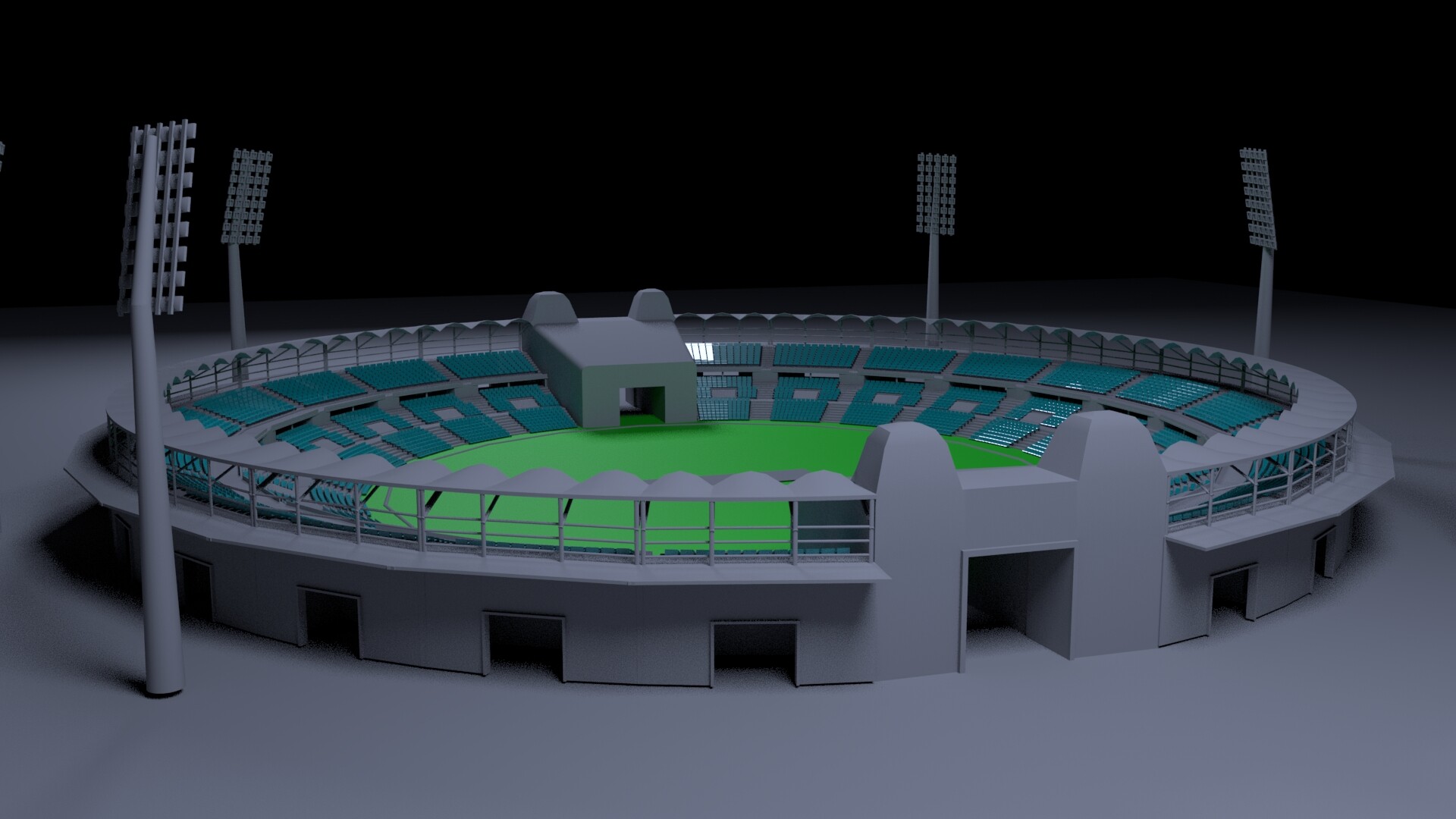 ArtStation - 3d cricket stadium model