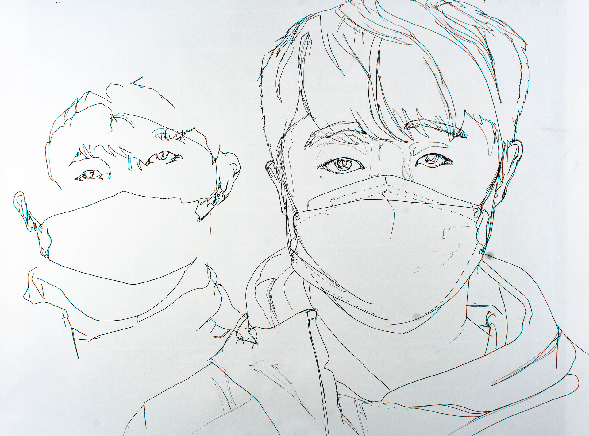 ArtStation - Blind/regular contour line portrait