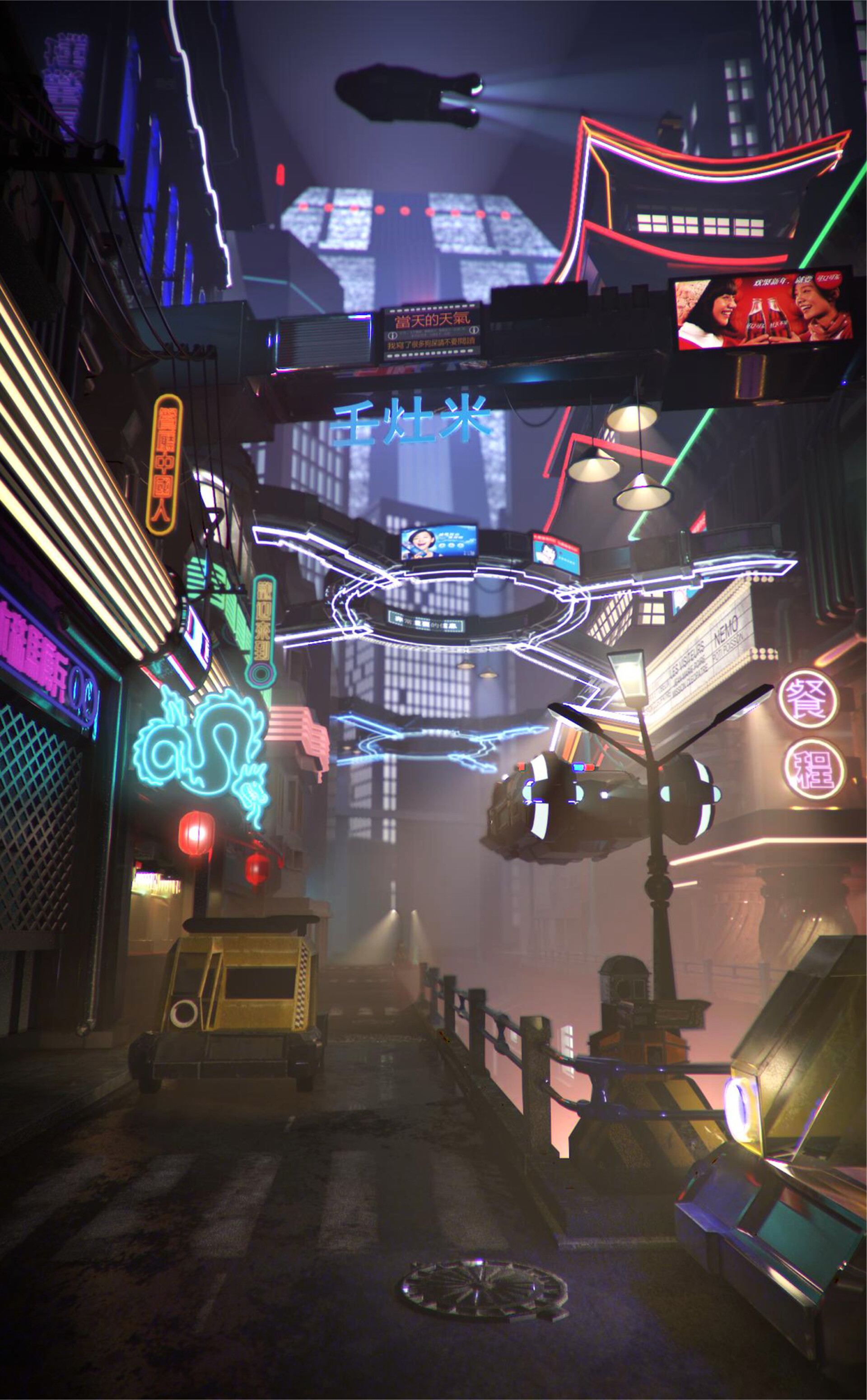 ArtStation - Blade Runner inspired street