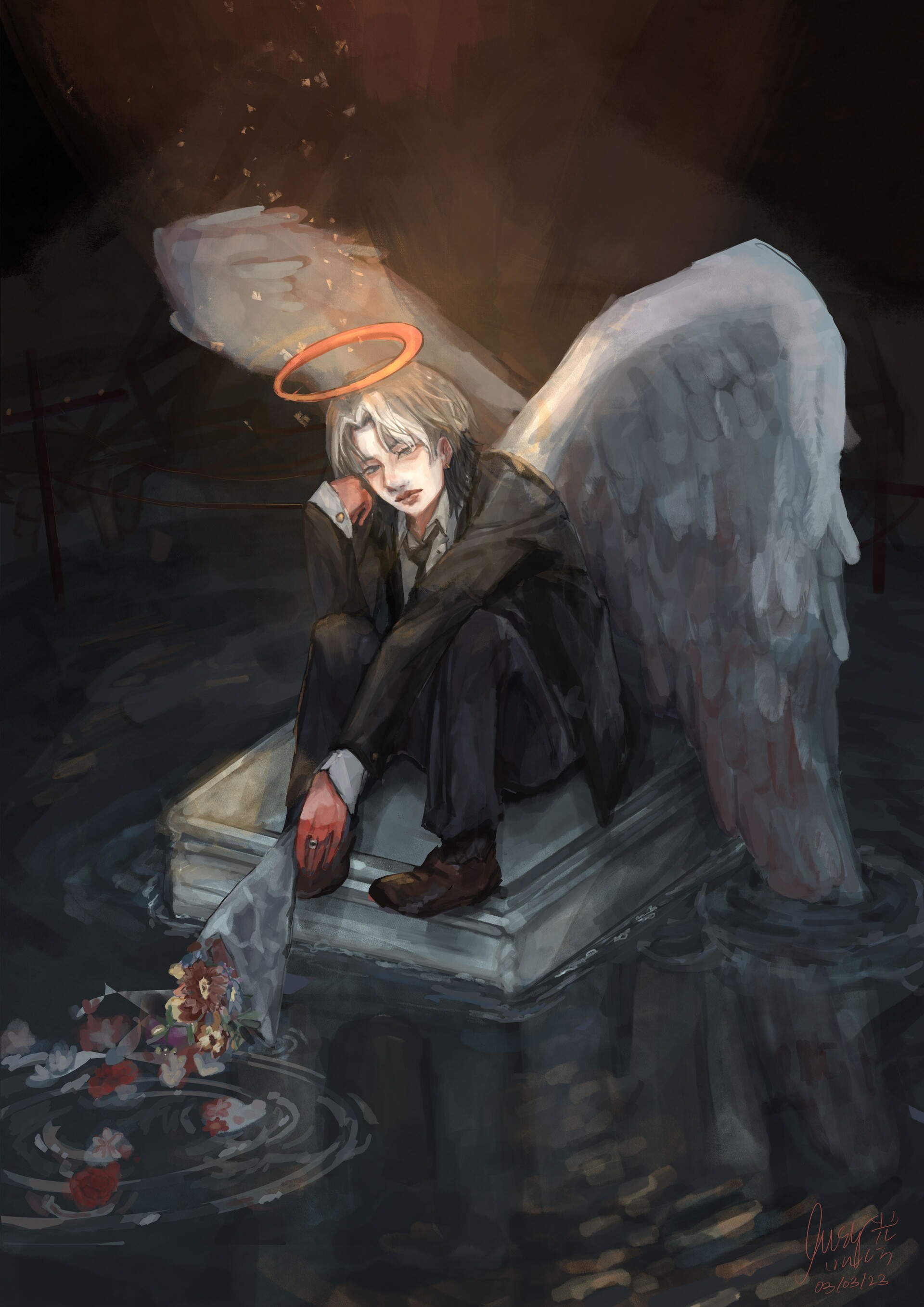 ArtStation - Solemn Angel (Commission Work)