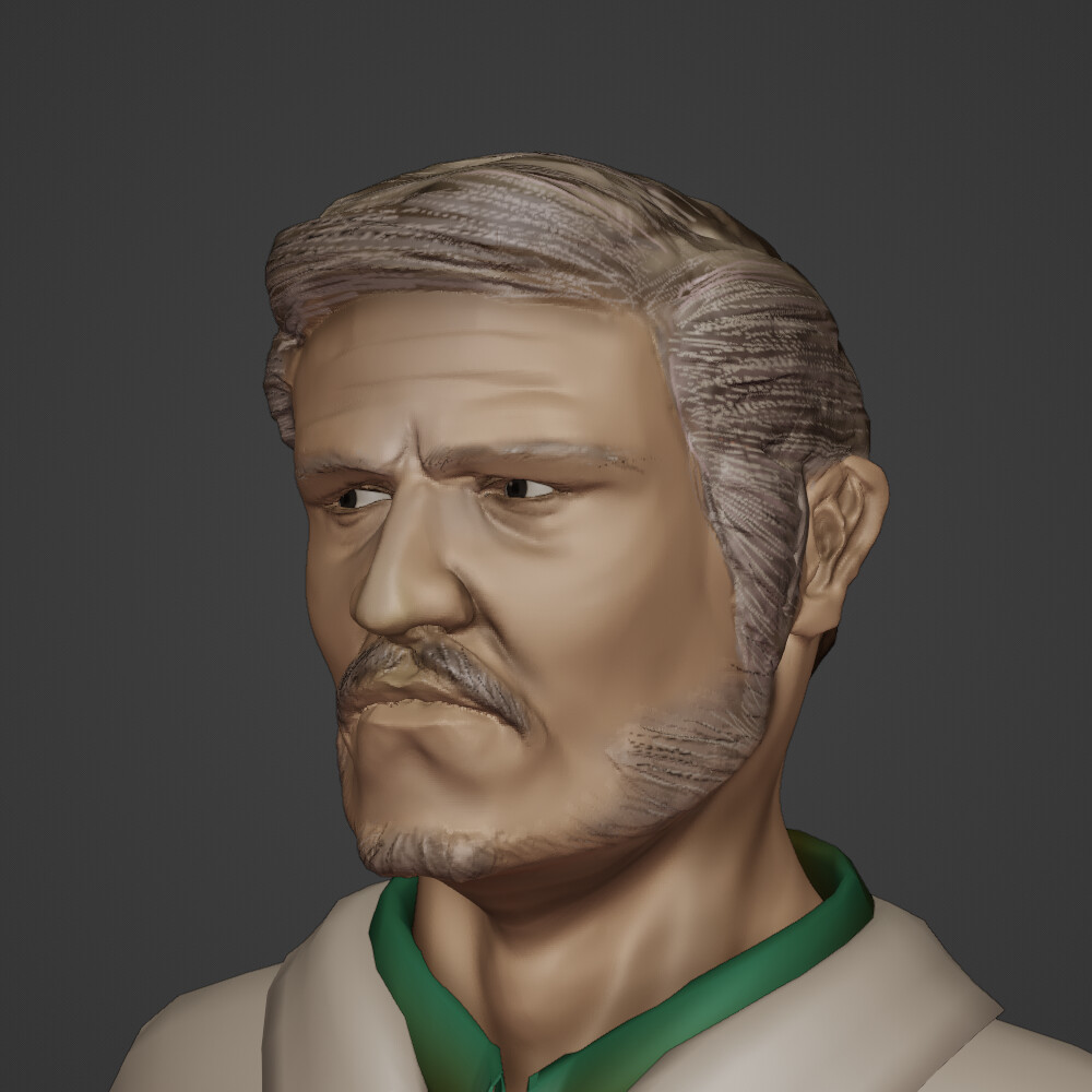 ArtStation - Pedro Pascal head sculpt