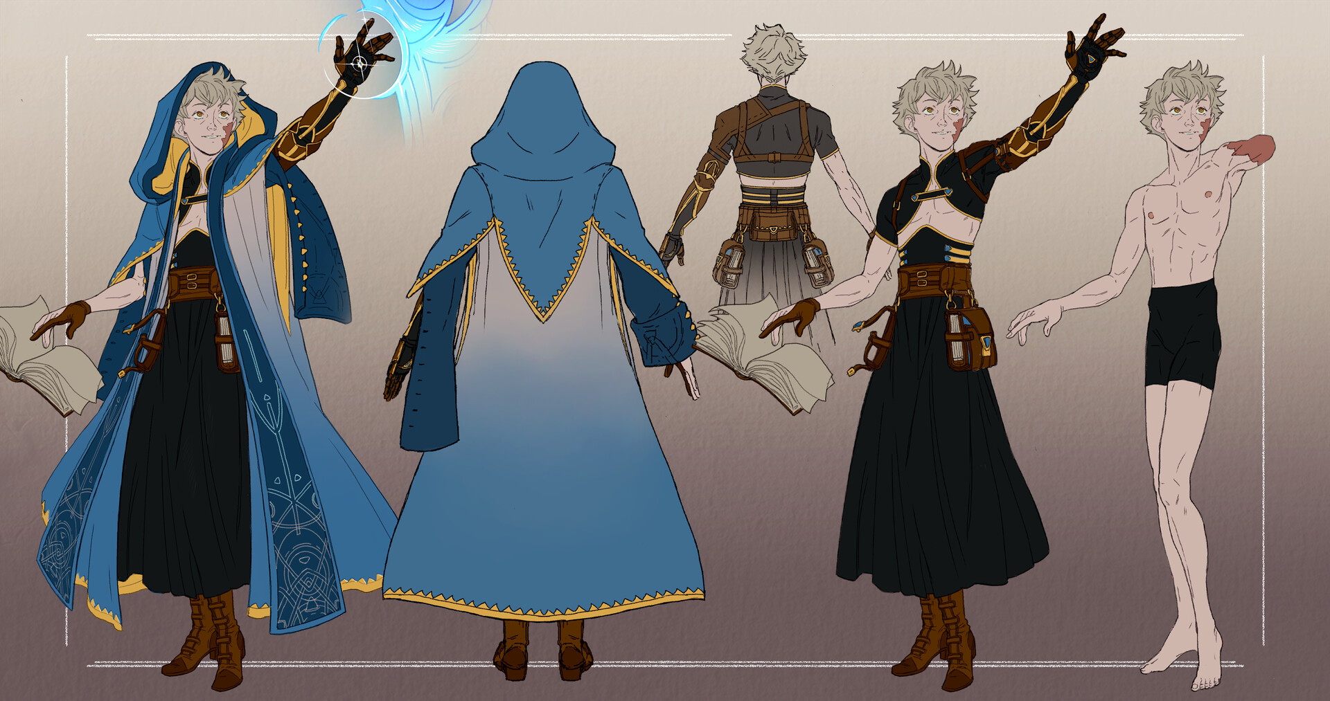 ArtStation - Character Design: Mage with prosthetic arm