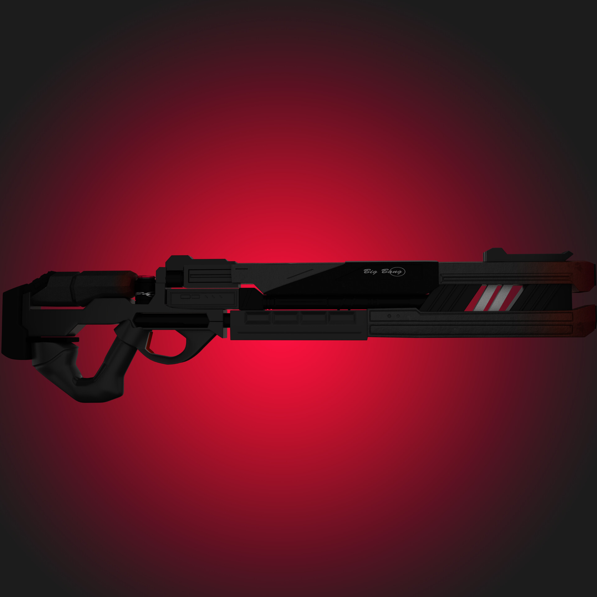 ArtStation - 3D sci fi short gun model