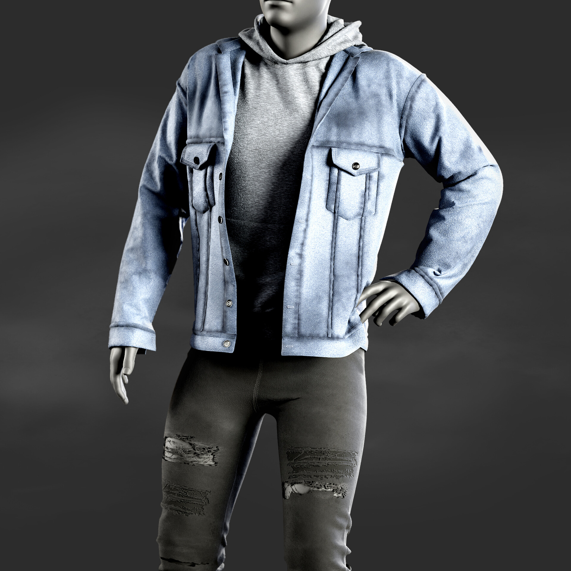 ArtStation - Men's Outfit /Marvelous Designer / 4k Textures/Smart material
