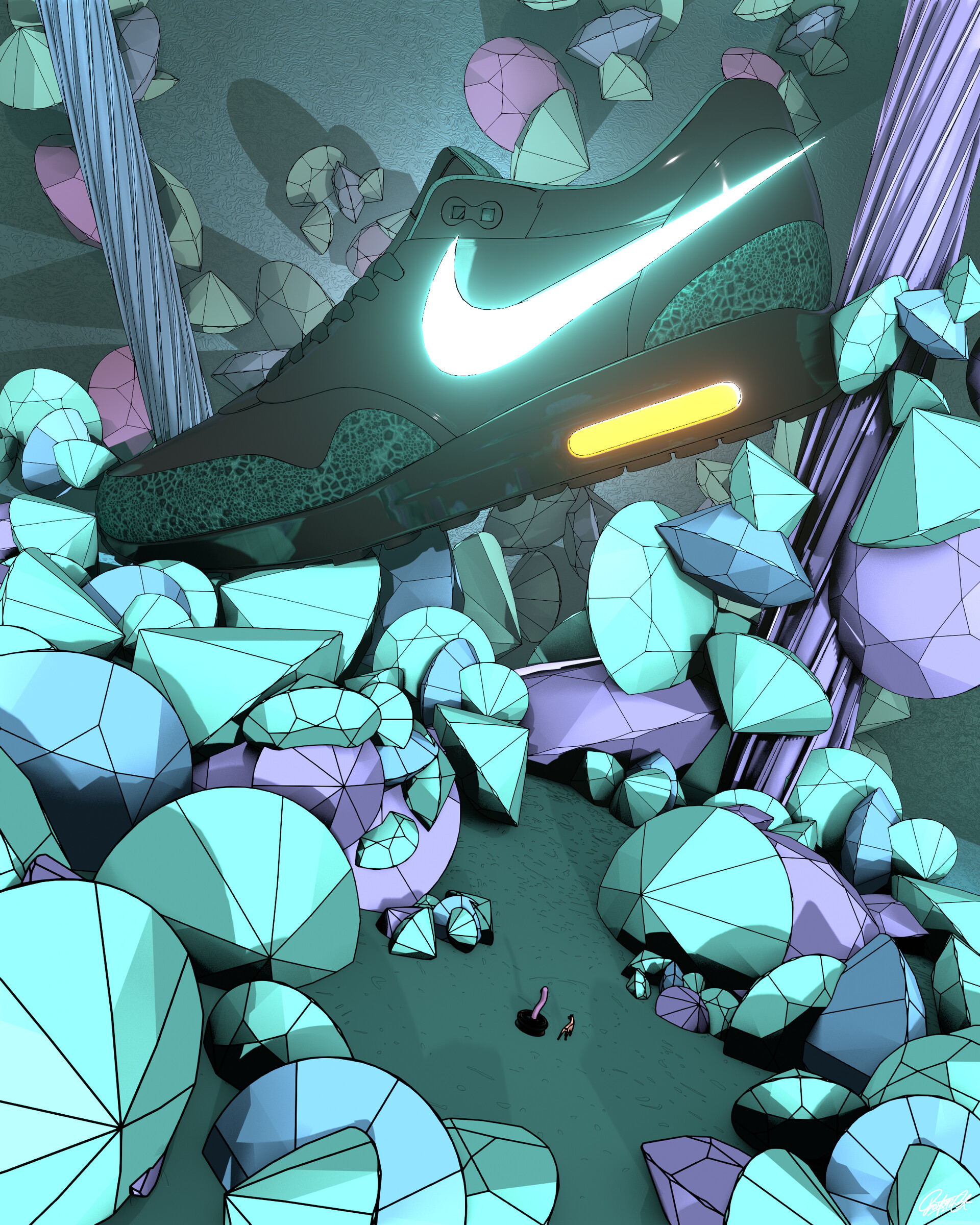 ArtStation - In the deep of Diamond Caves