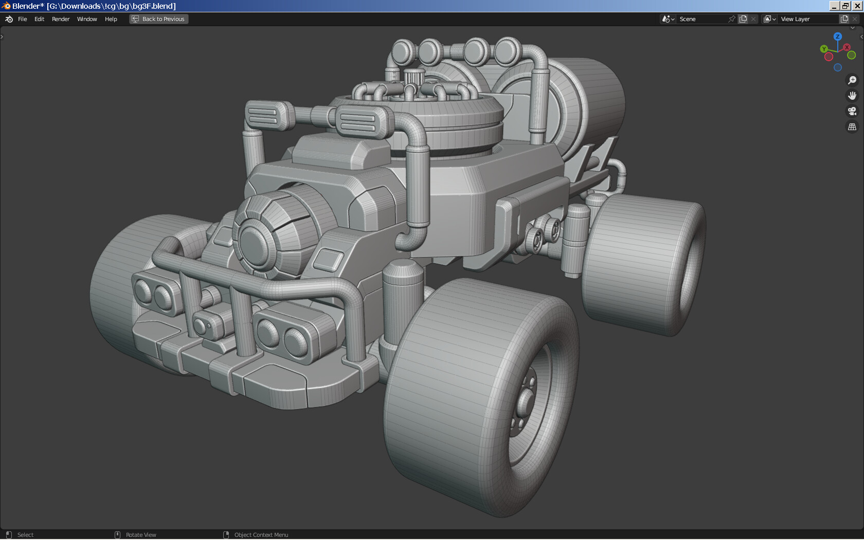 Duster - Planetary Rover - Blender 3D Model