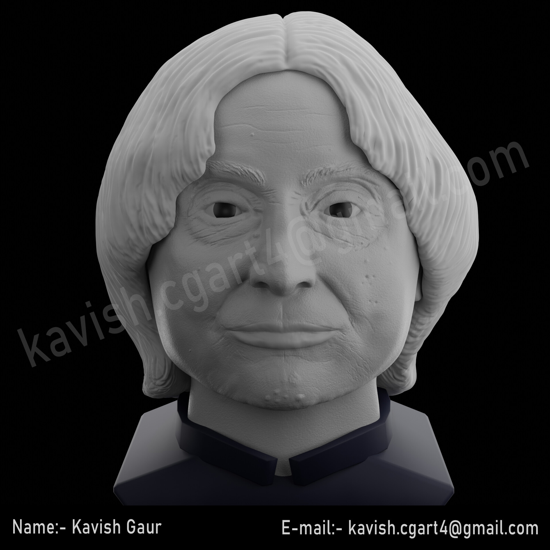 ArtStation - 3D sculpt of Dr. A. P. J. Abdul Kalam