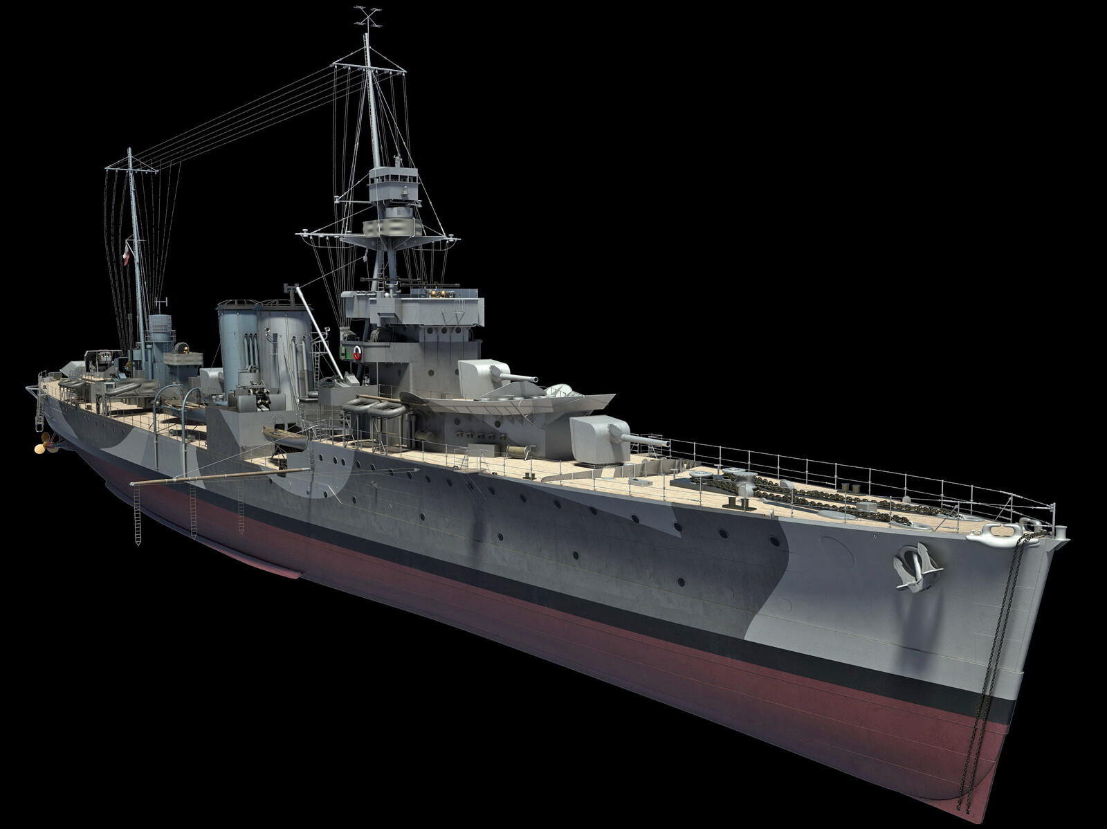 ArtStation - Polish light cruiser ORP Dragon