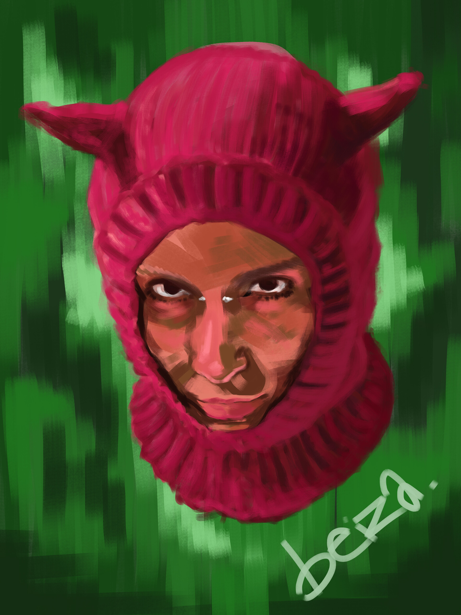 ArtStation - an evil-self portrait