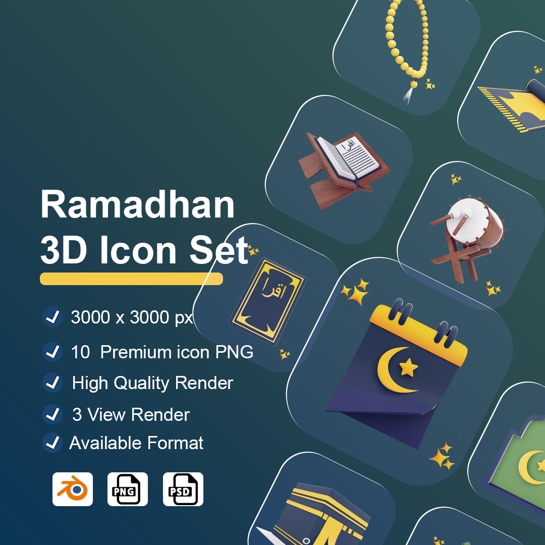 ArtStation - RAMDHAN 3D ICON Set