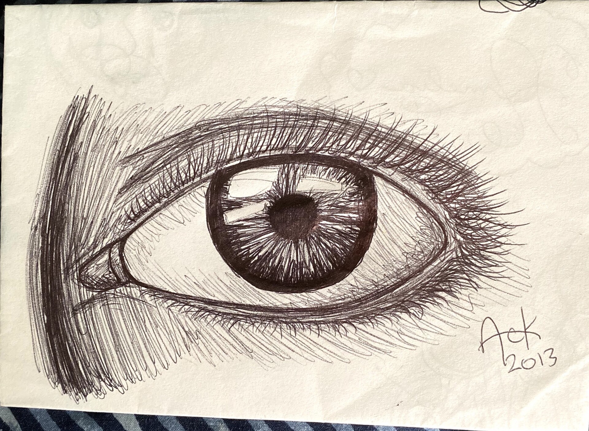 ArtStation - pen eye sketch 2