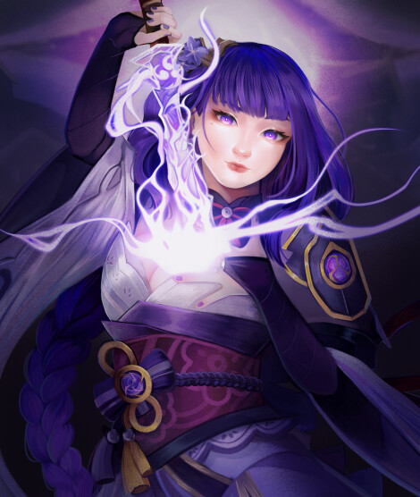 ArtStation - Raiden Shogun - Genshin Impact