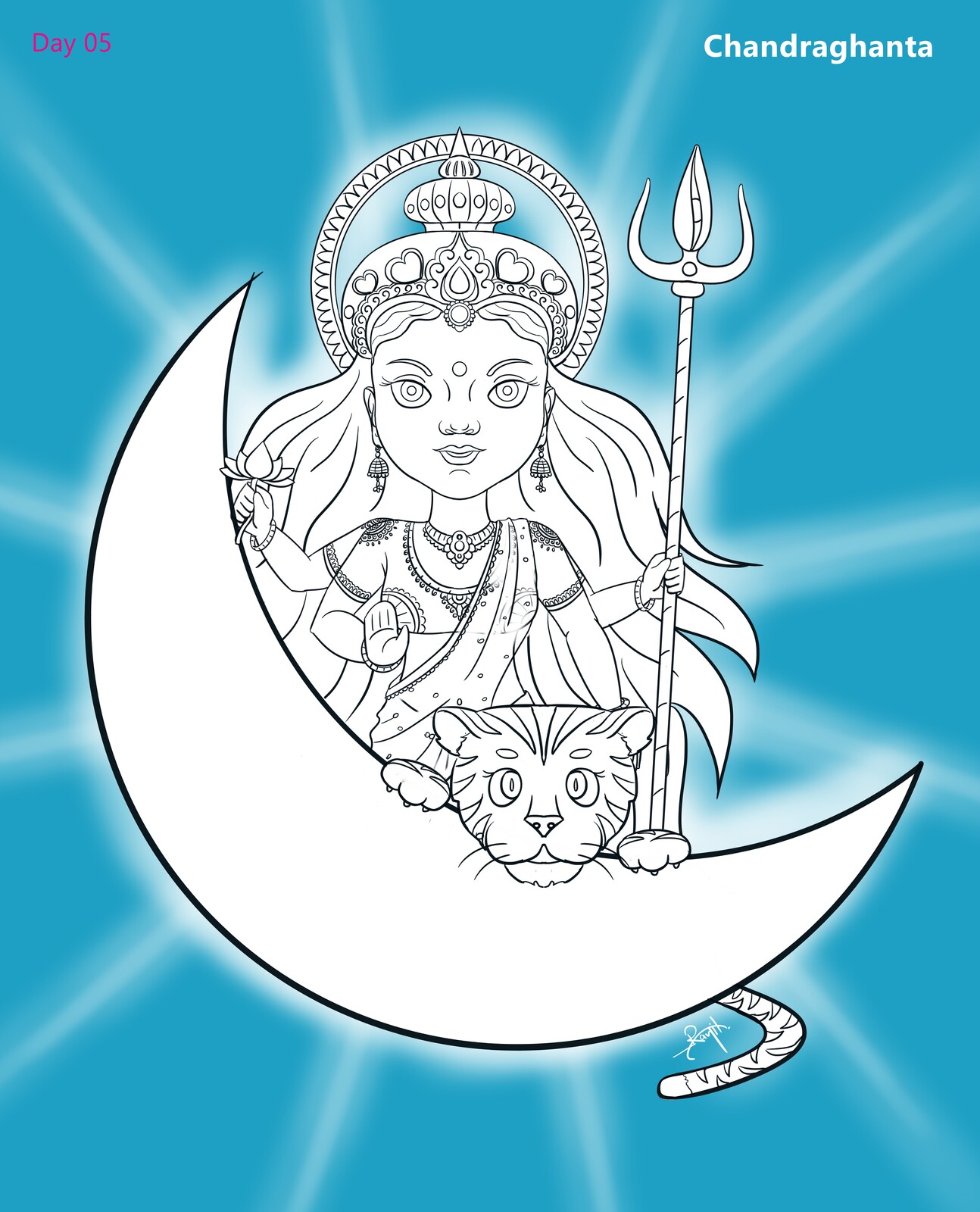 Ranjit Prasad Sharma - Mata chandraghanta, avatar of maa durga.