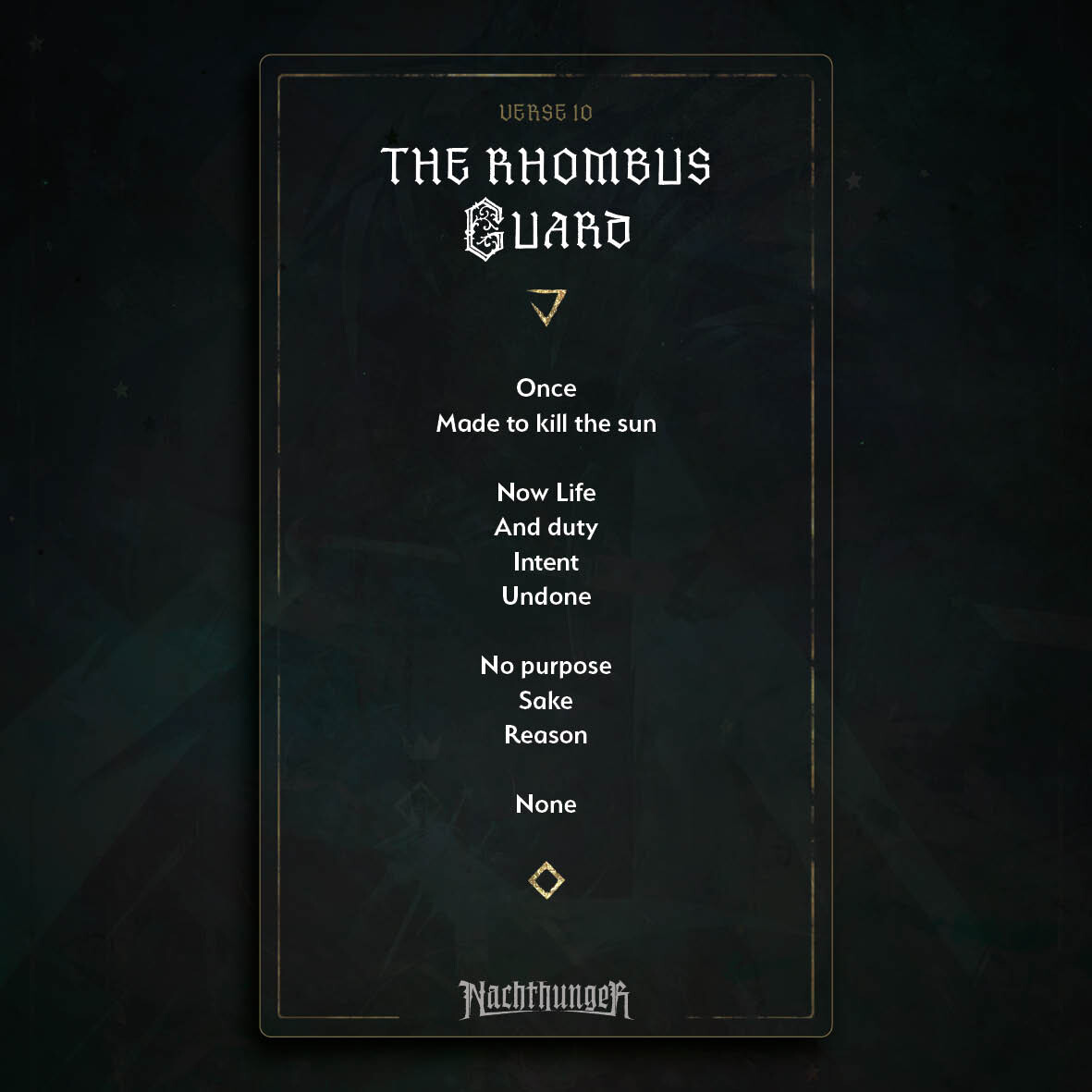 Dominik Mayer - Nachthunger 10 - The Rhombus Guard