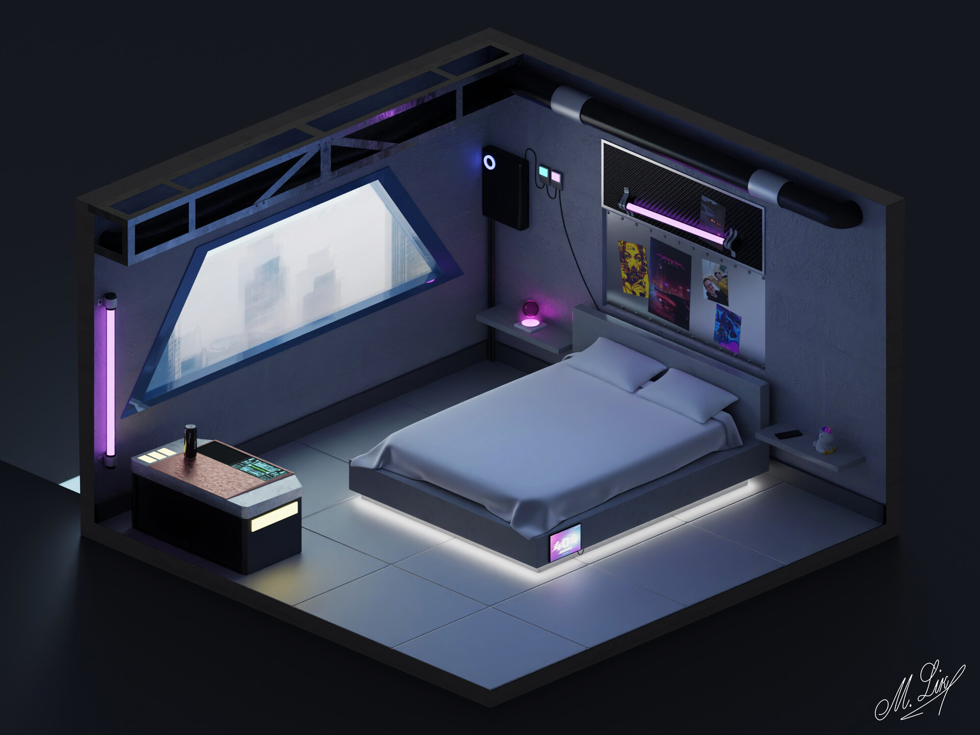 ArtStation - Cyberpunk Room