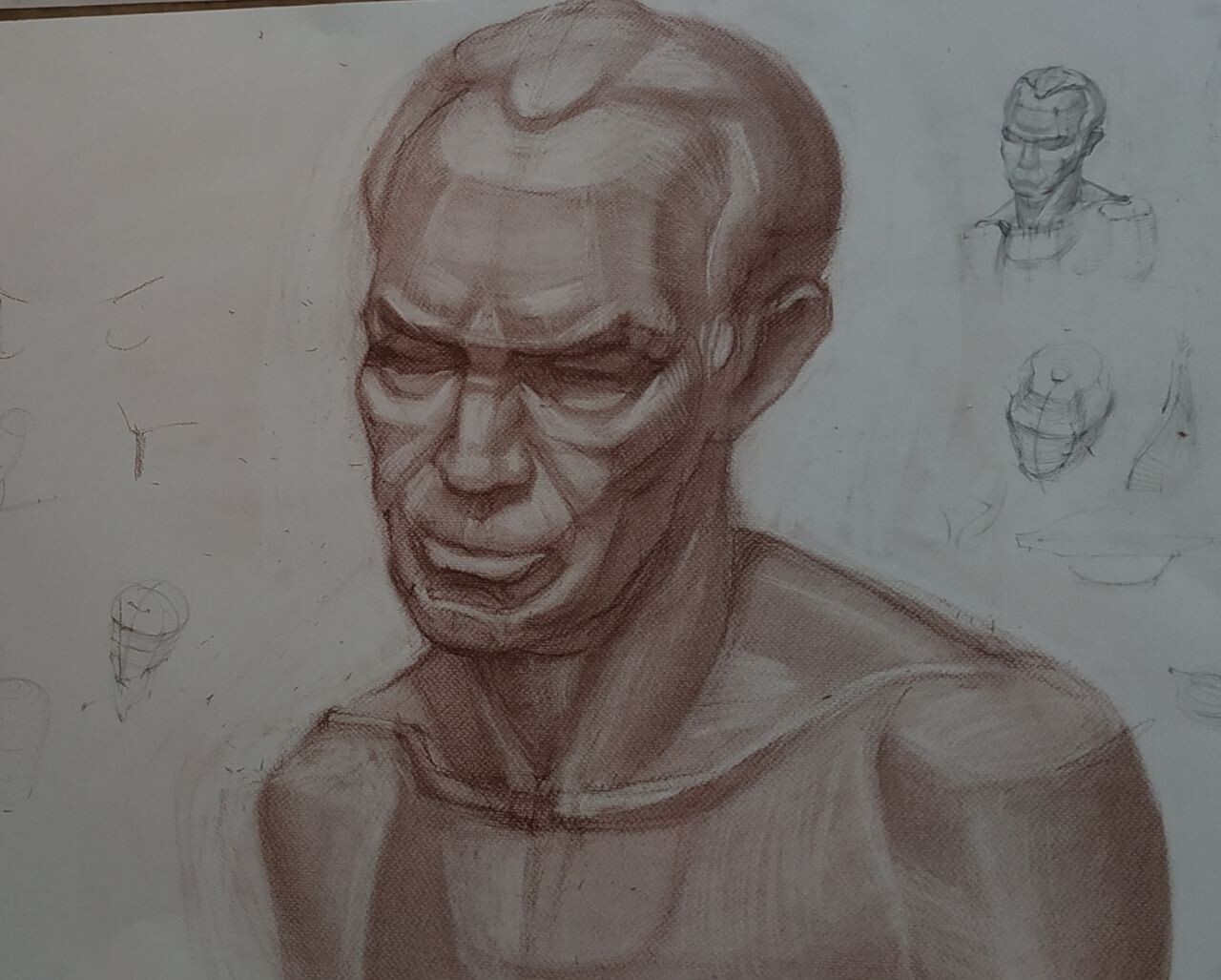 ArtStation - An anatomically constructed head with clavicles of a ...