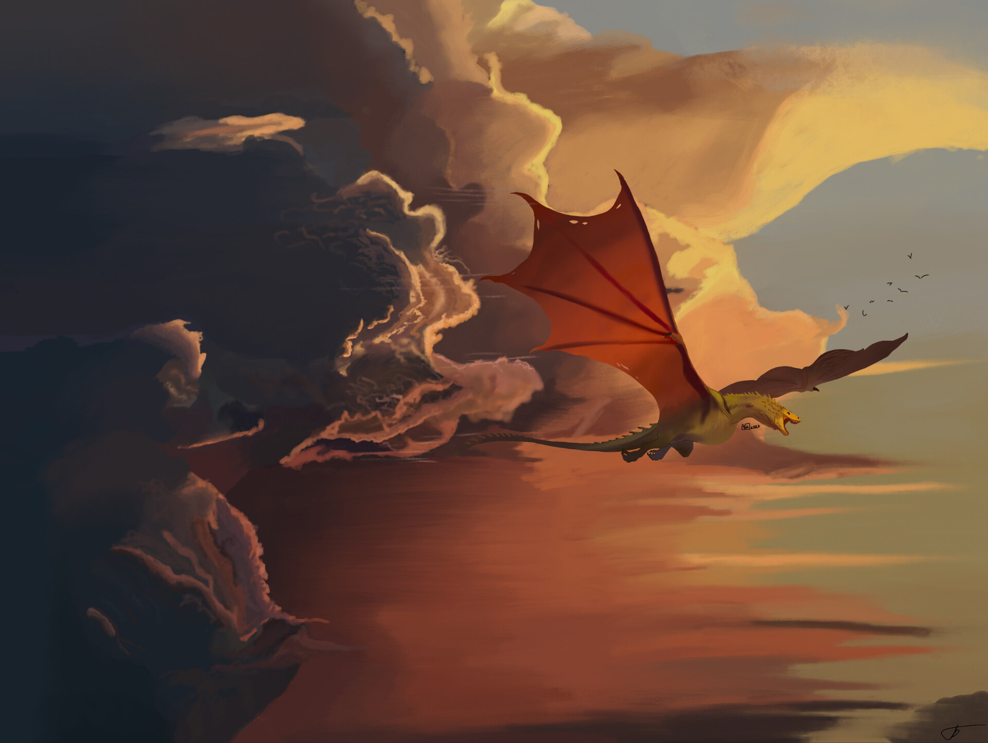 ArtStation - Flying through the clouds