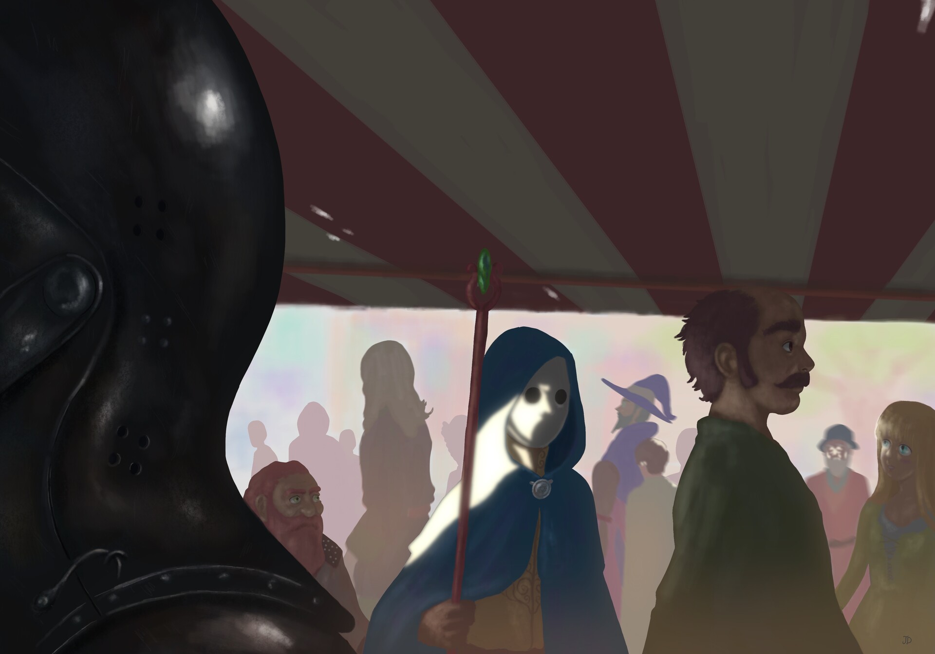 ArtStation - The Masked Wizard at the Market