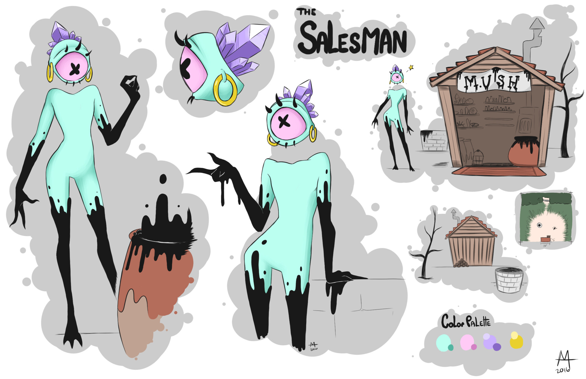 Kris Muse - The Salesman - OC concept sheet
