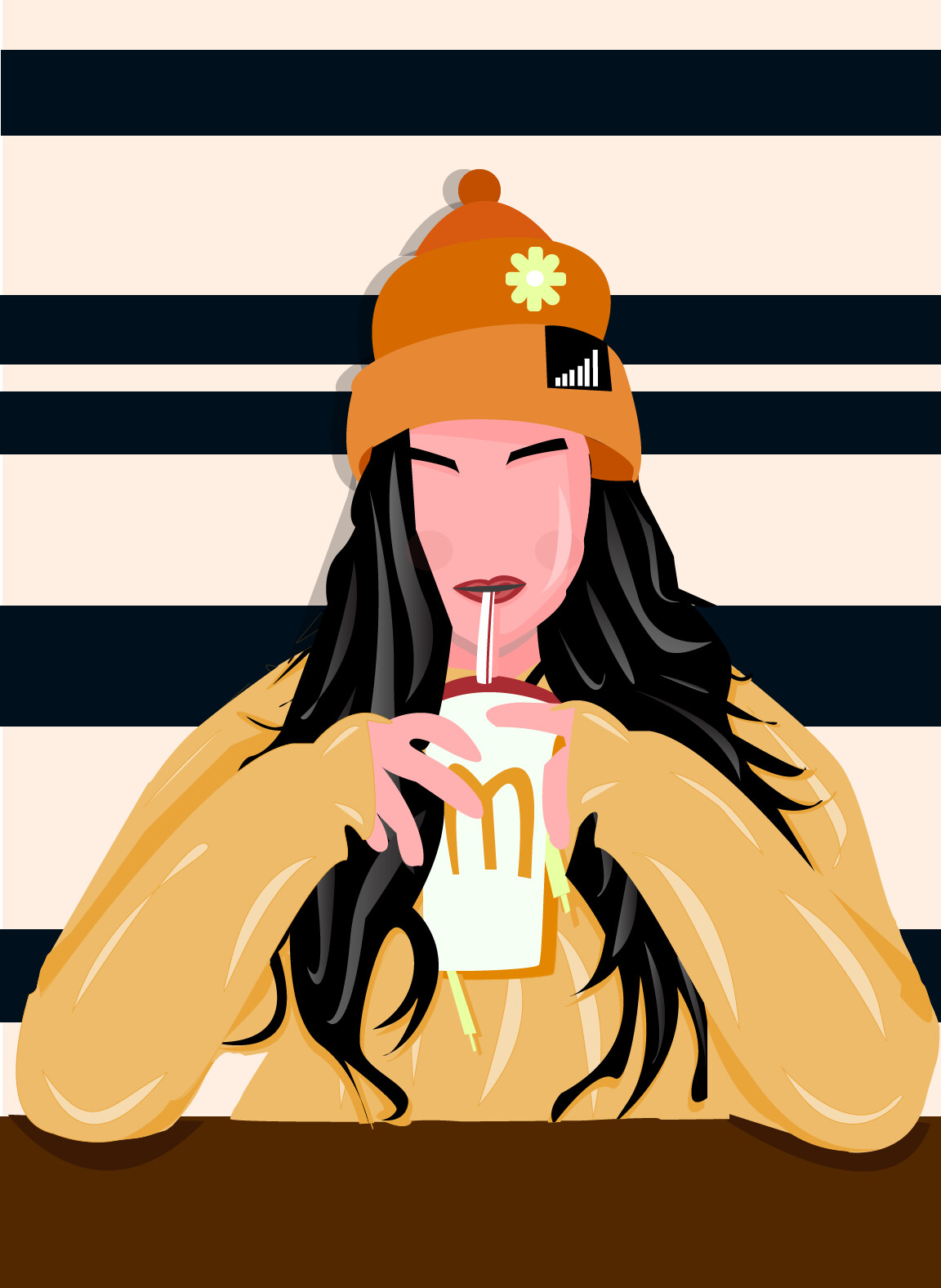 ArtStation - McDonalds cafe piece illustration