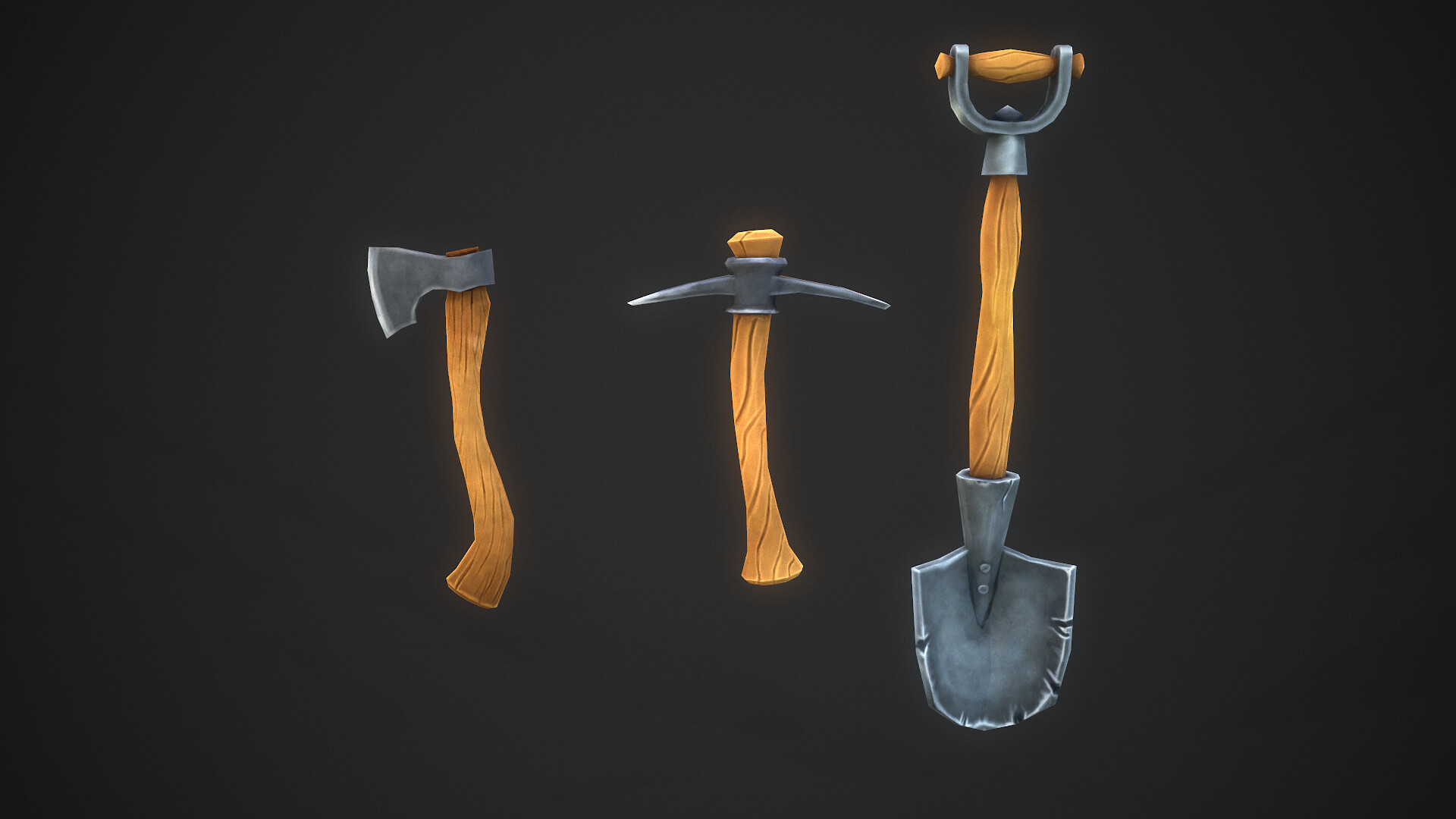 ArtStation - stylized tools low-poly 3D model