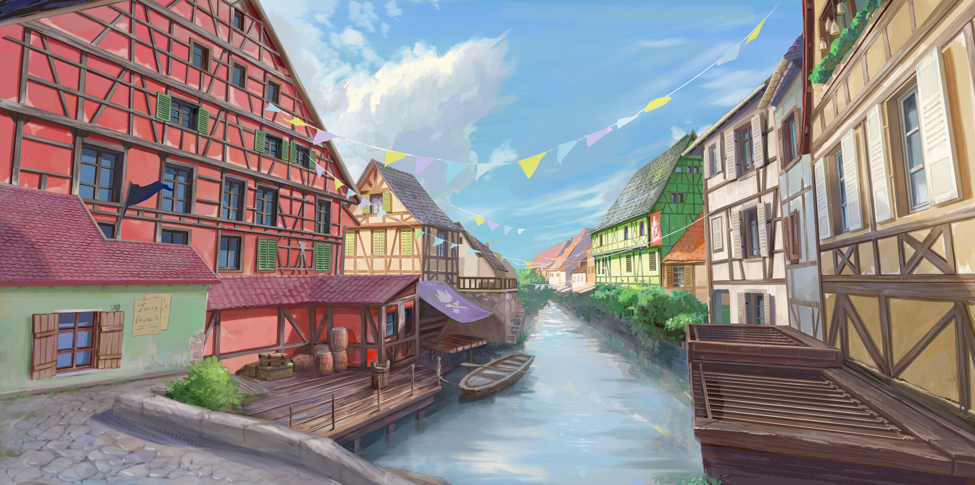 ArtStation - Colmar medieval town