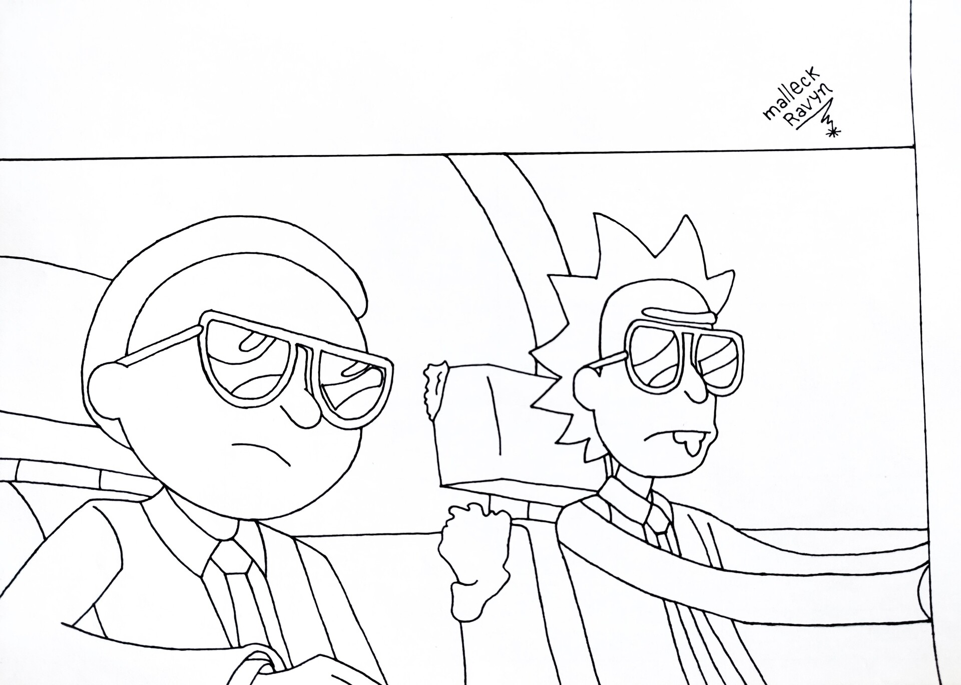coloring pages rick and morty