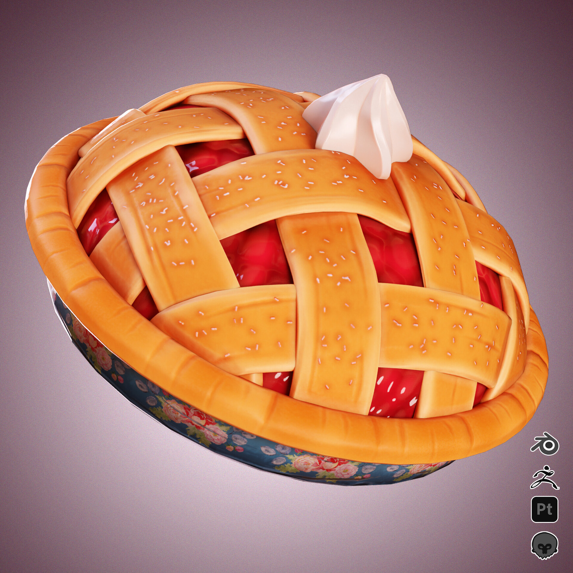 ArtStation - Pie - Sweet cherry