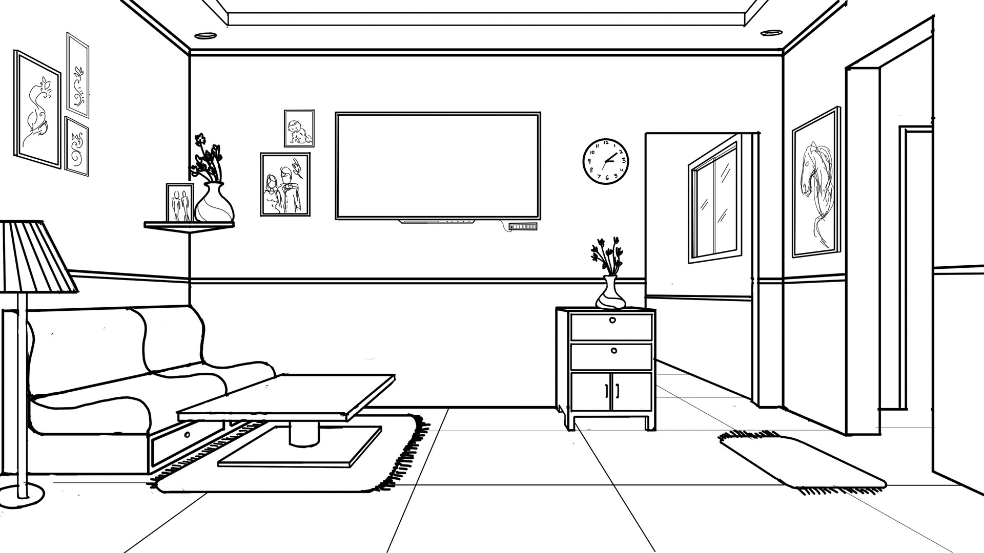 ArtStation - photoshop - 2d layout interior