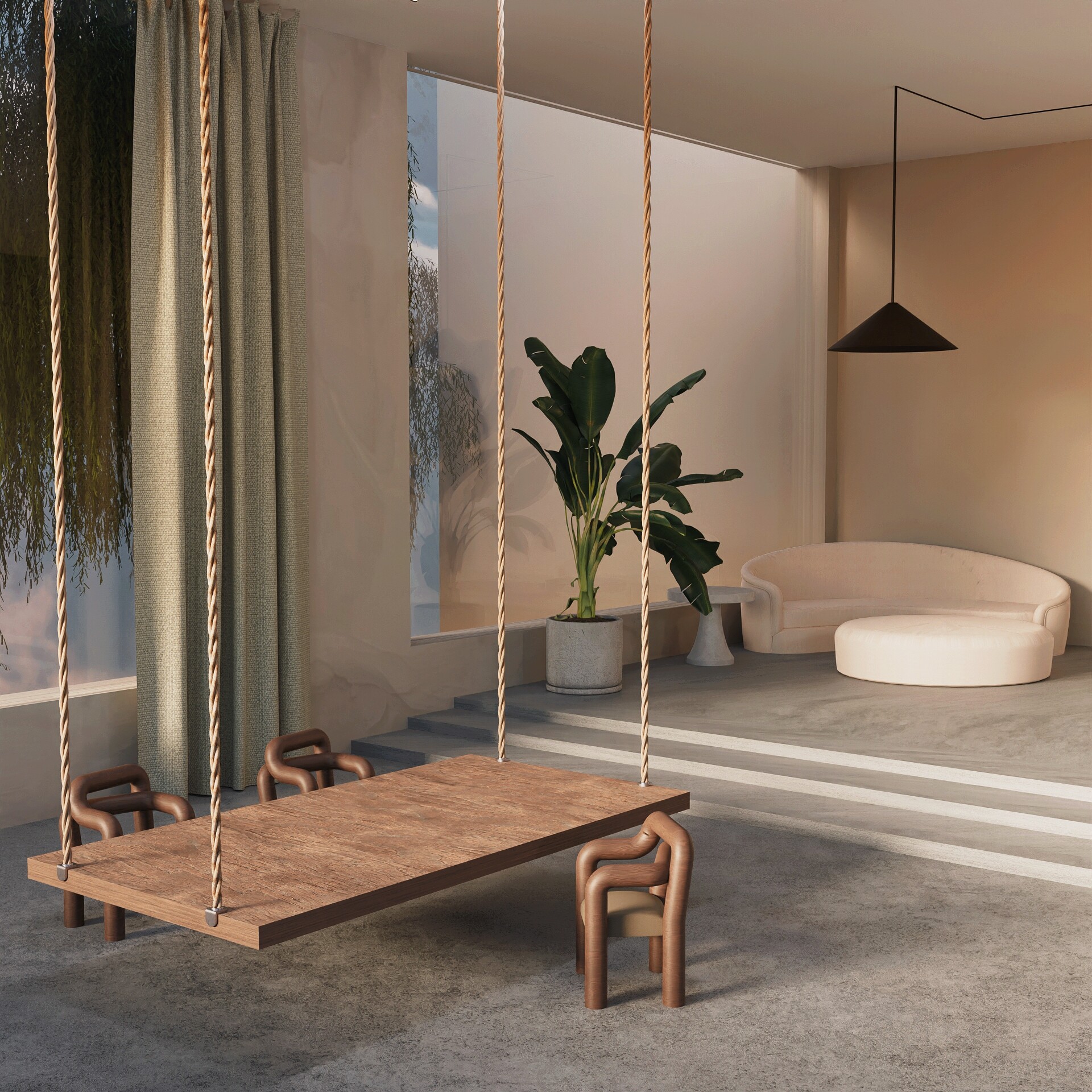 ArtStation - Comfy japandi loft