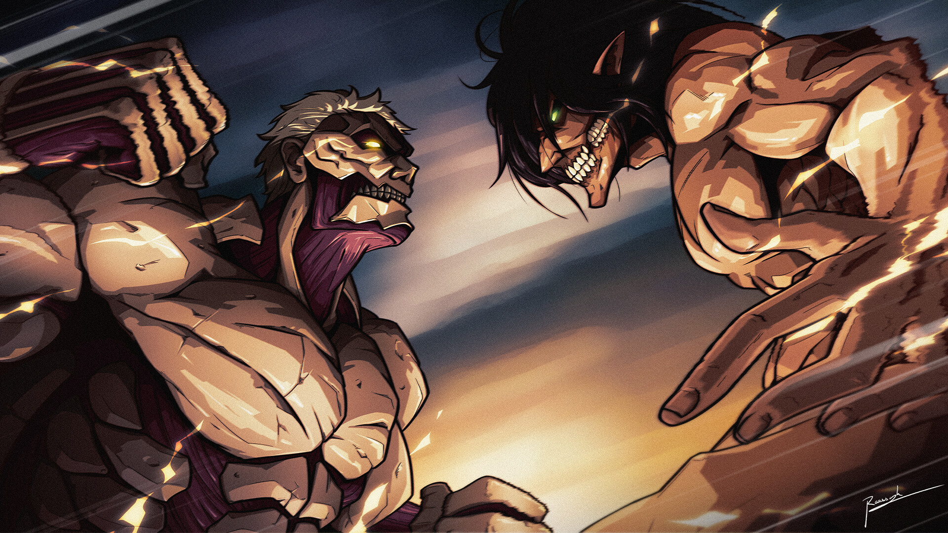 Artstation Eren Vs Reiner
