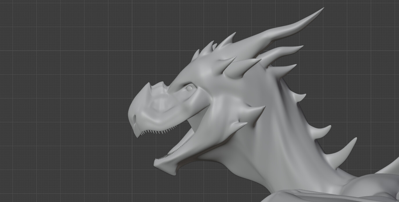 Matheus Brando - Game-Ready Dragon 3D Model