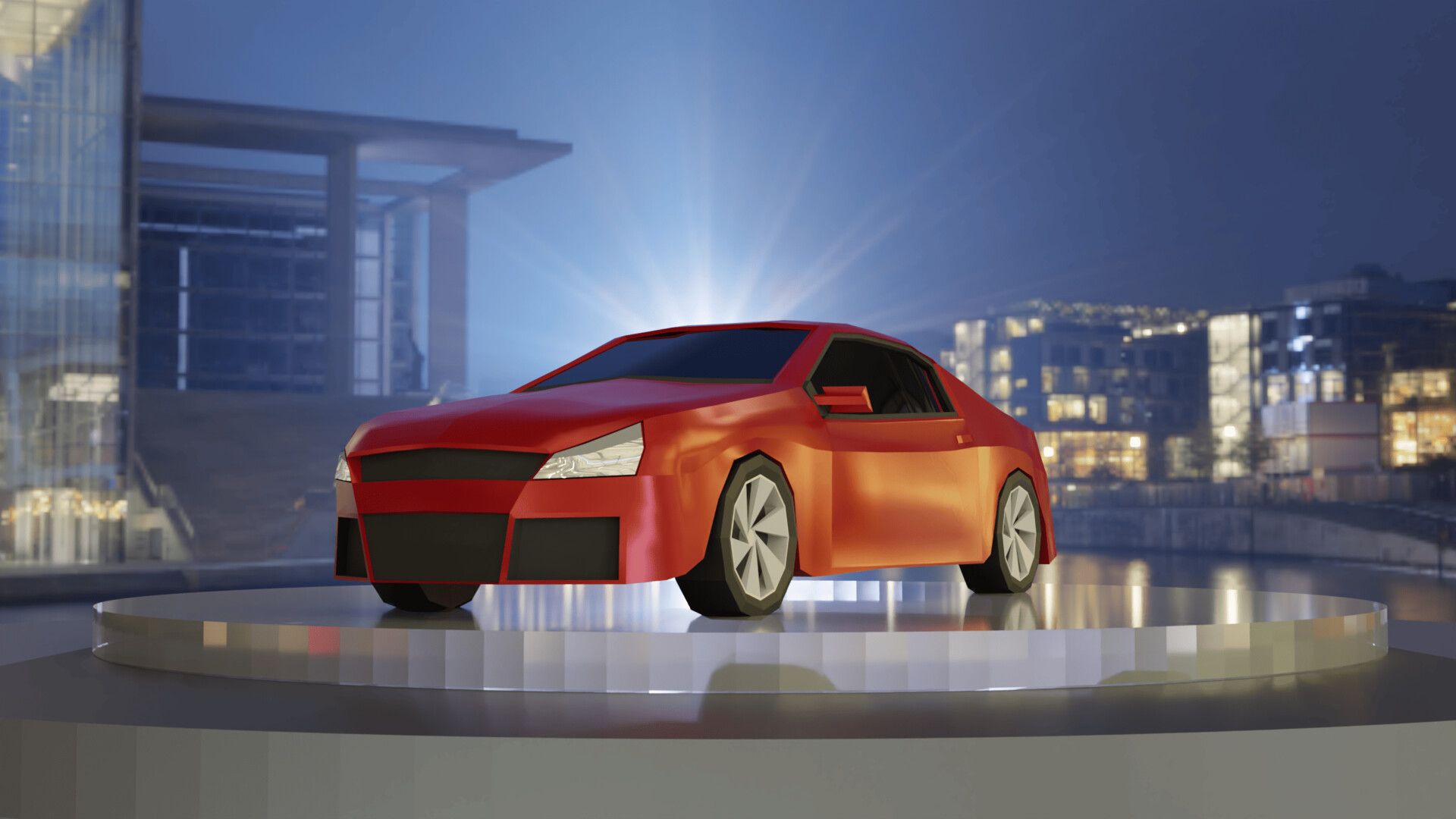 ArtStation - Low-Poly Vehicle Made In Blender