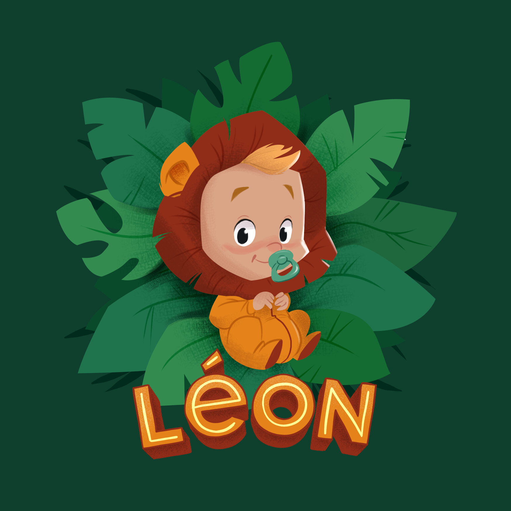 ArtStation - Léon - Birth Announcement Card