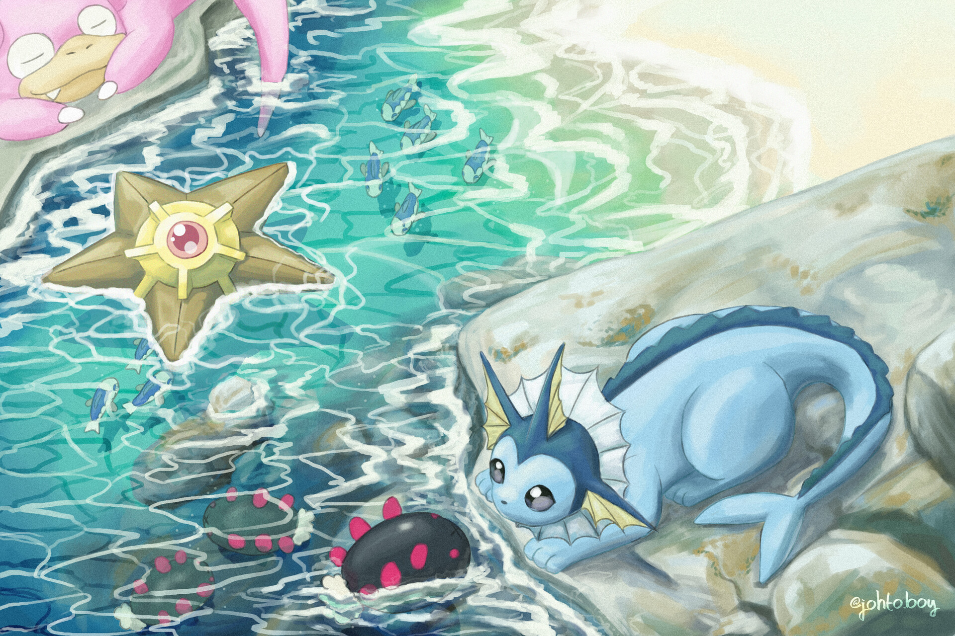 ArtStation - Pokémon fan art - Beach Day