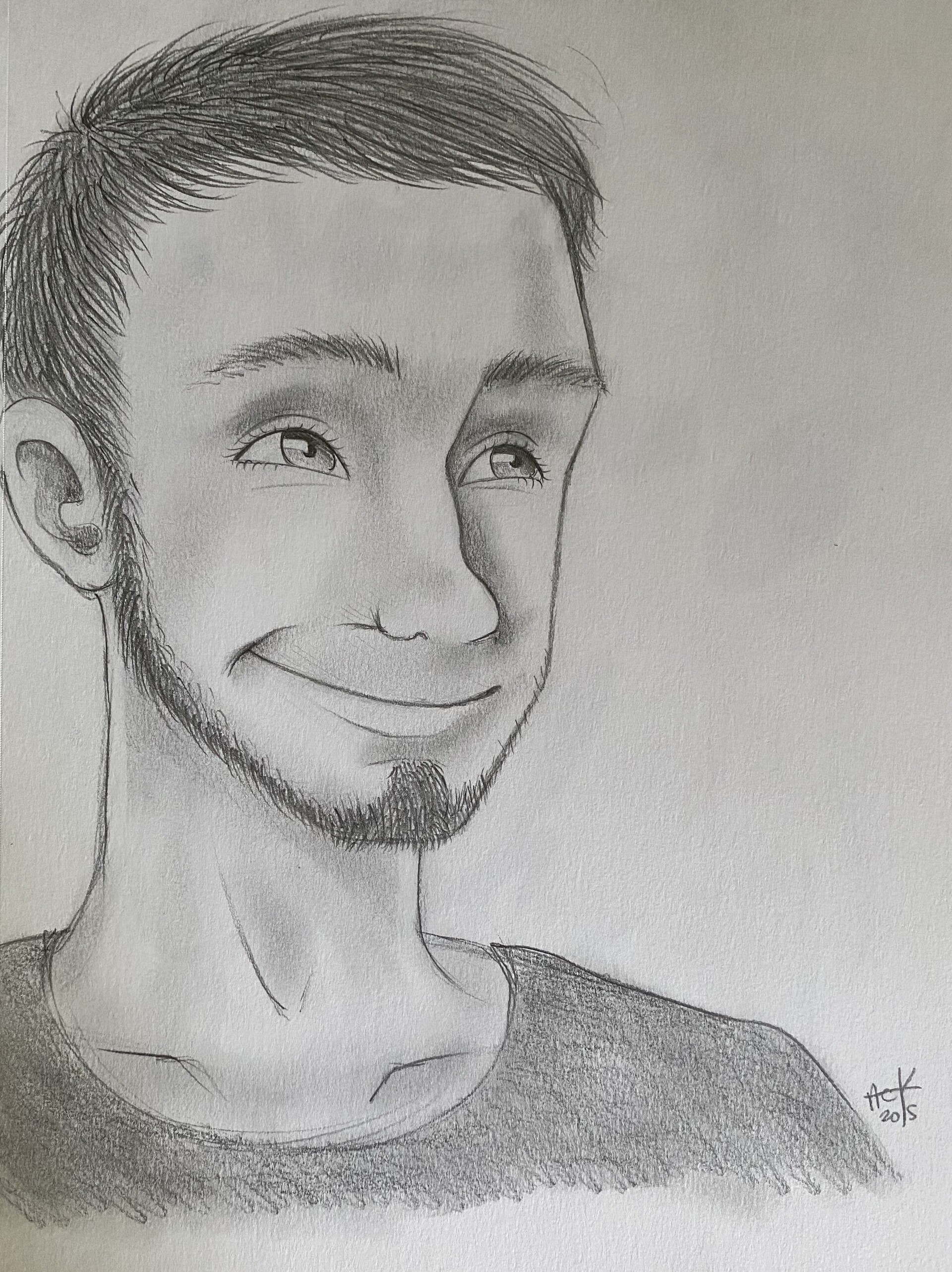 amelia claire arts - man portrait sketch