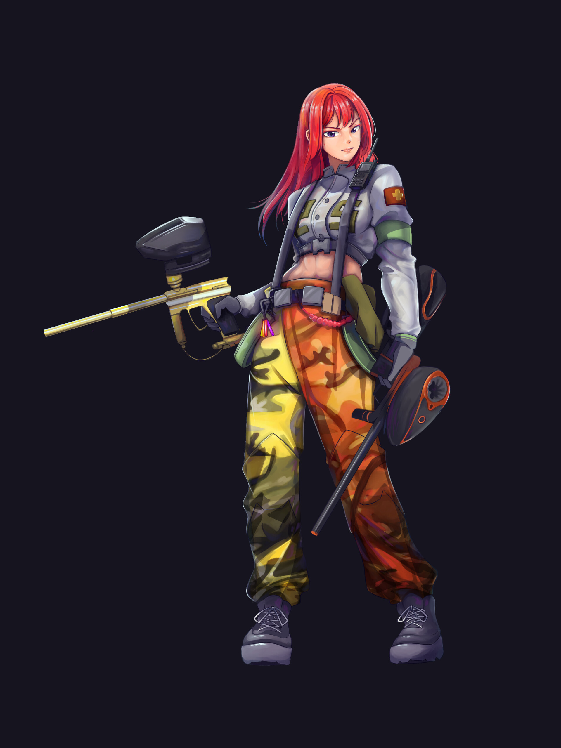 Paintball Cartoon Girl