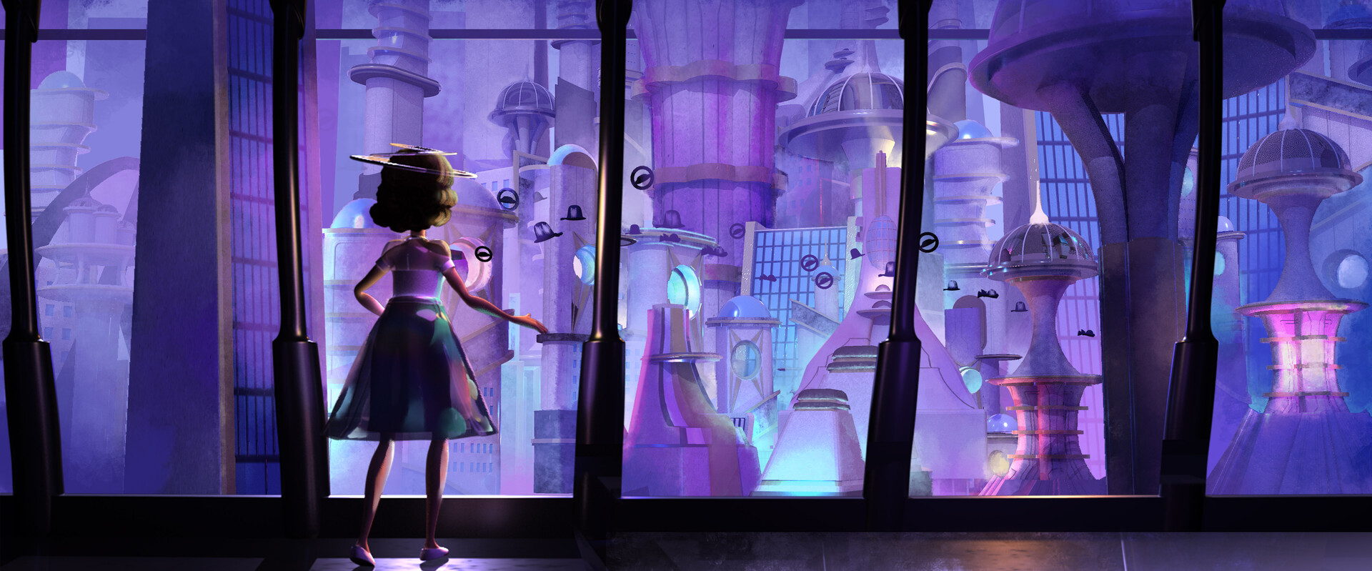 ArtStation - Atompunk city concept