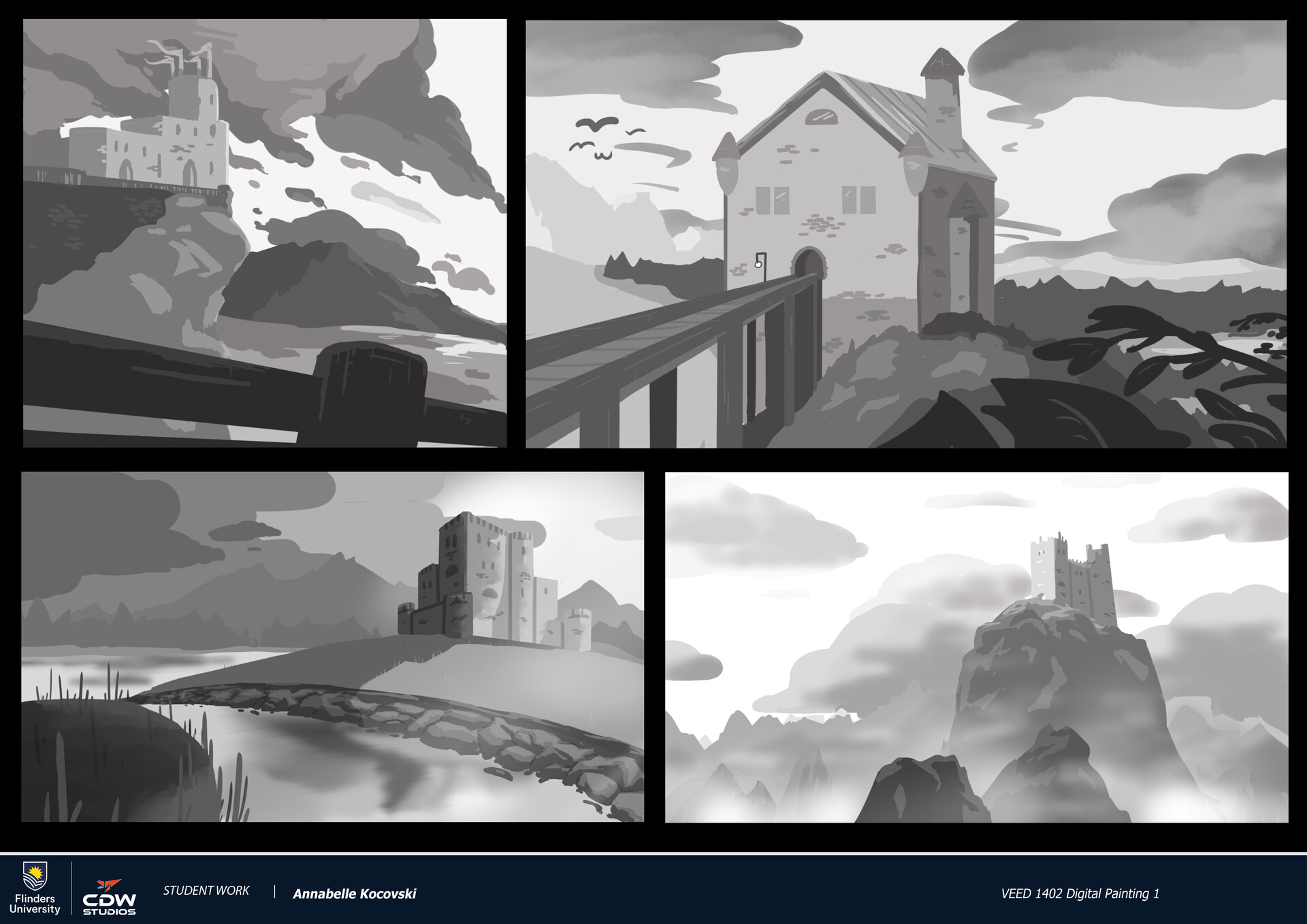 ArtStation - Thumbnails wth grayscale