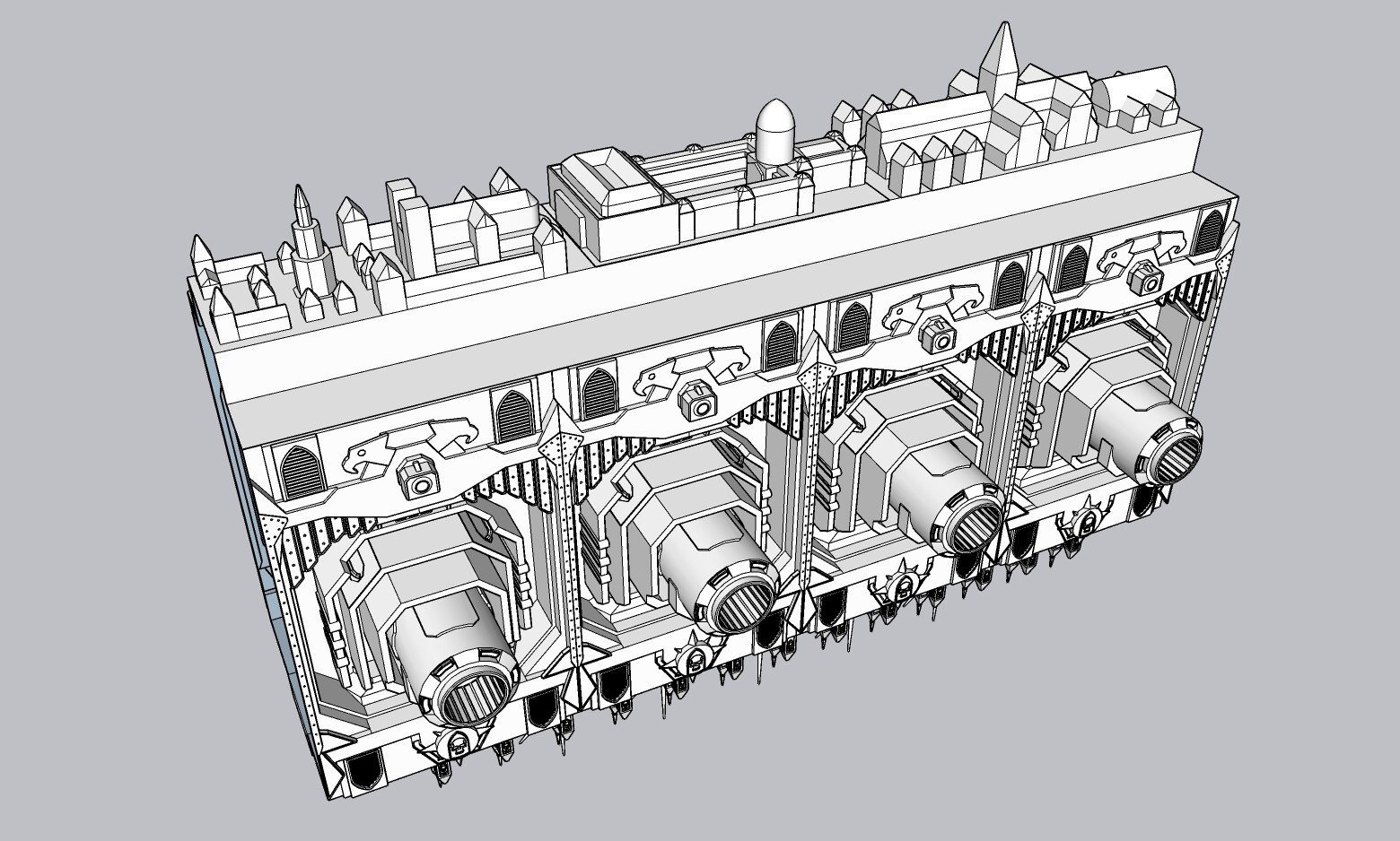 ArtStation - Warhammer 40k Armageddon class battlecruiser