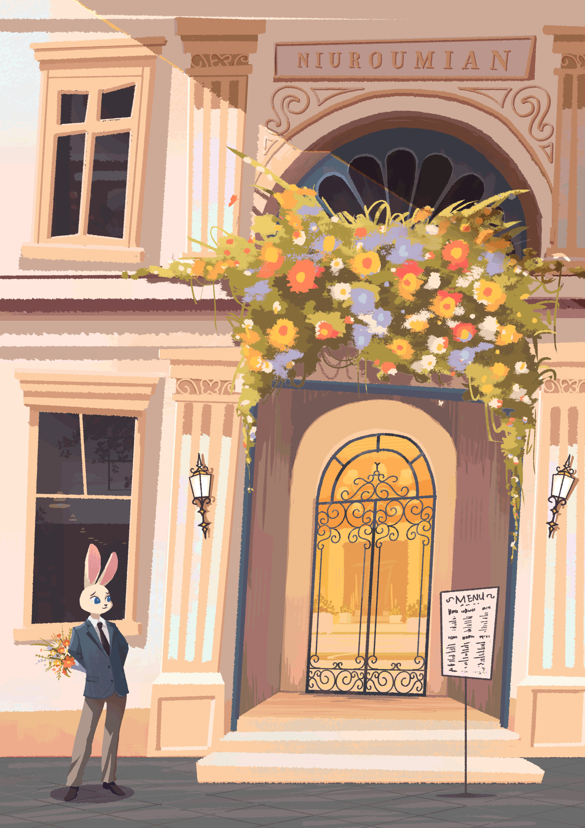 ArtStation - Mr. Rabbit's appointment (dynamic illustration)