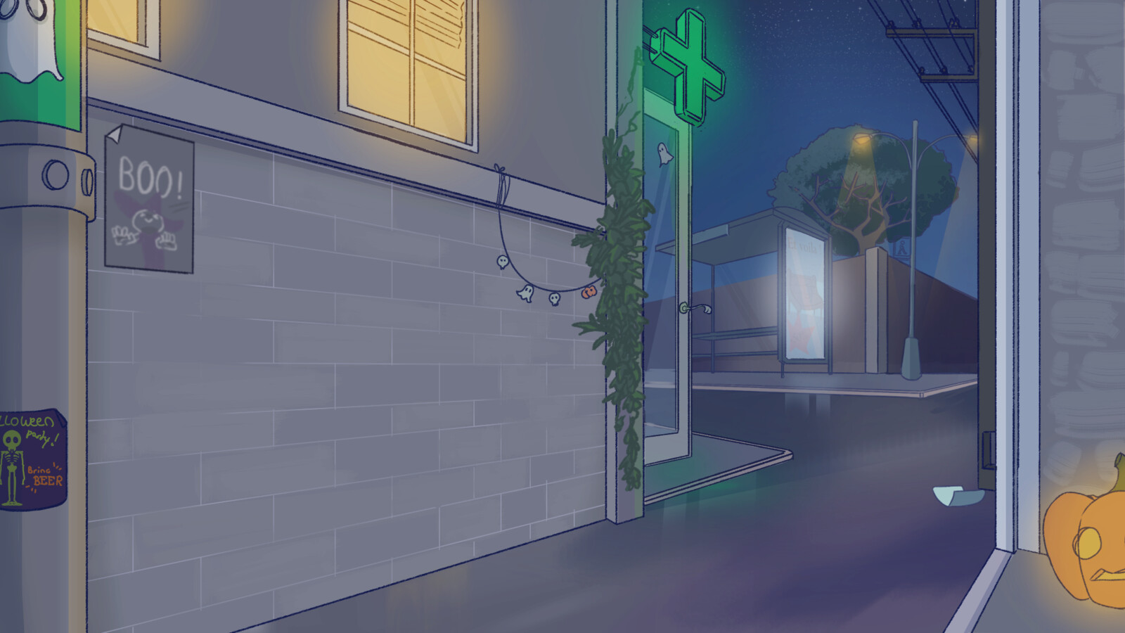 Maelle - BOO ! short film - backgrounds