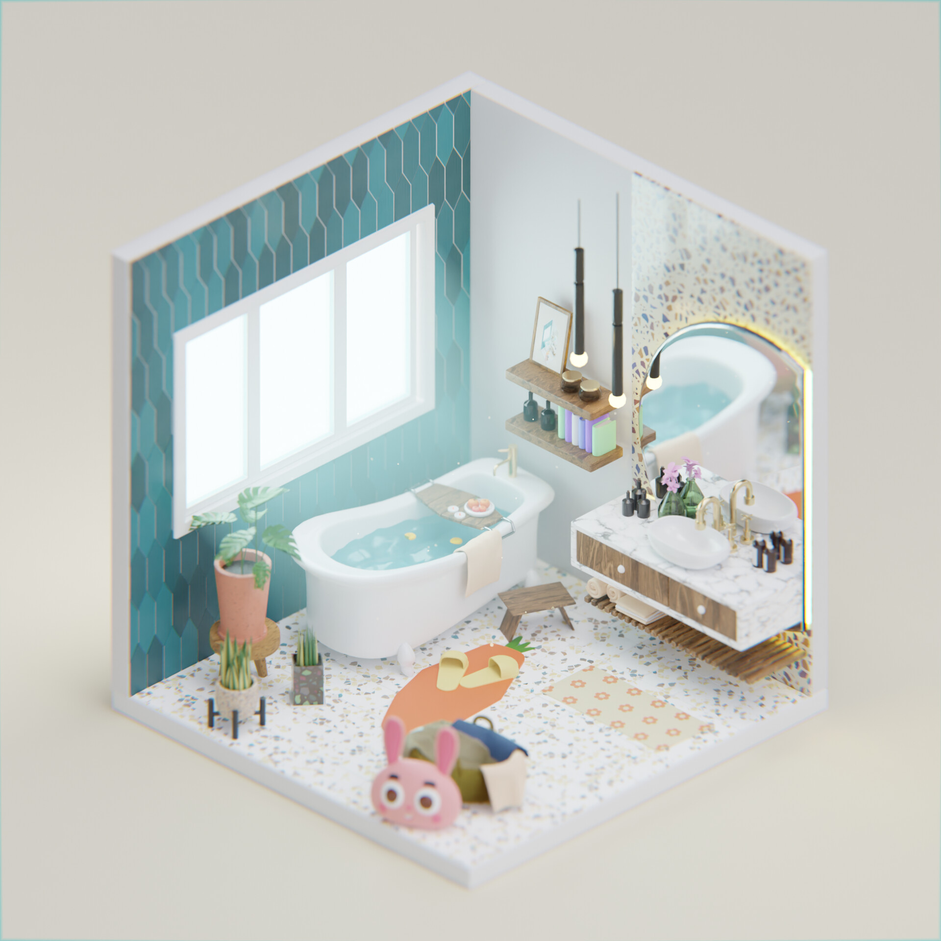 ArtStation - rabbit bathRoom