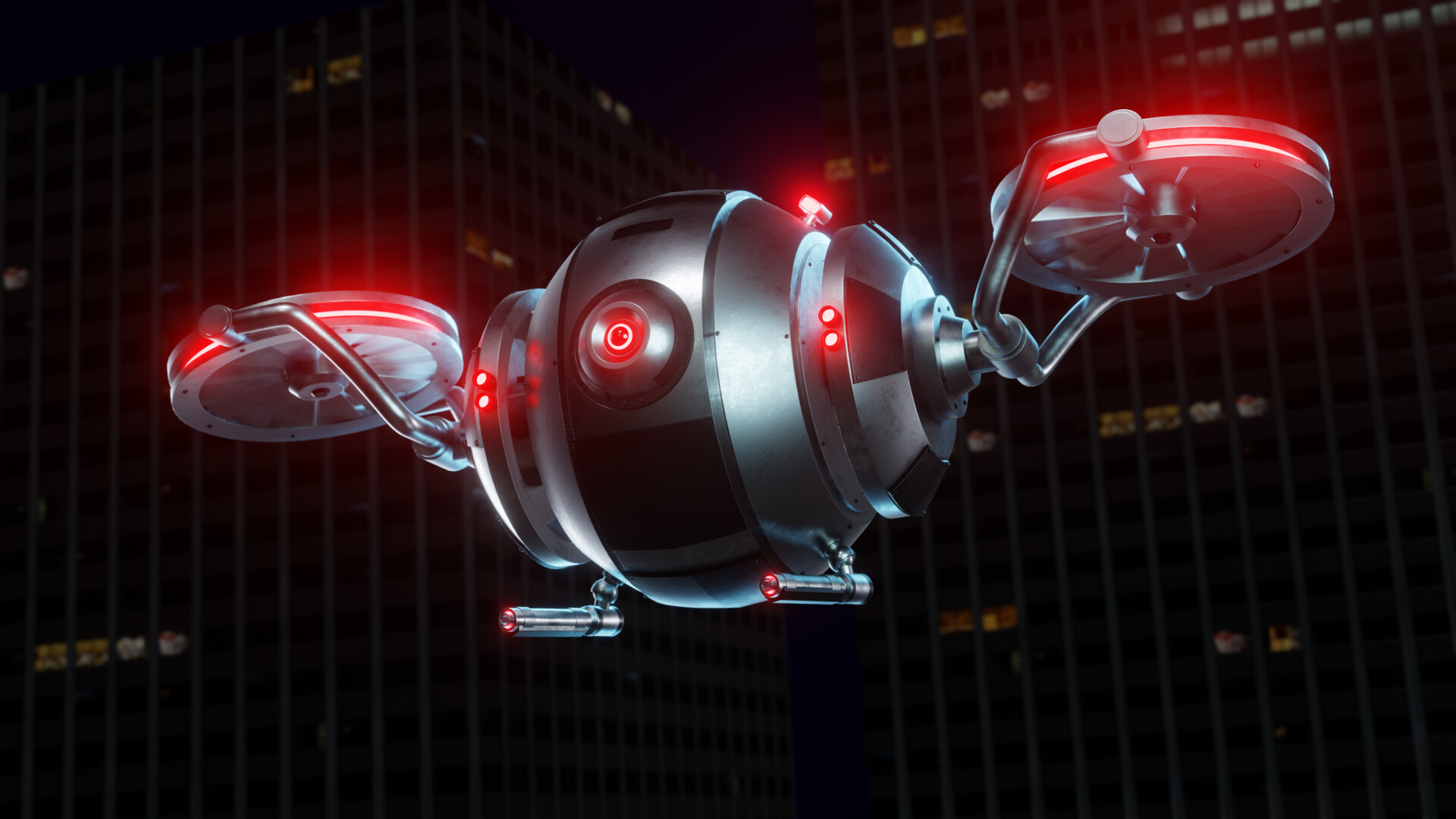 ArtStation - Sci-Fi Security Drone by Tutorial Ryan King Art