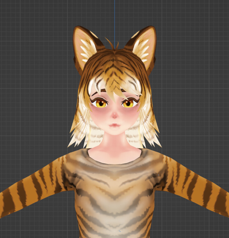 Hanna Kla - 3D anime cat girl VRchat avatar