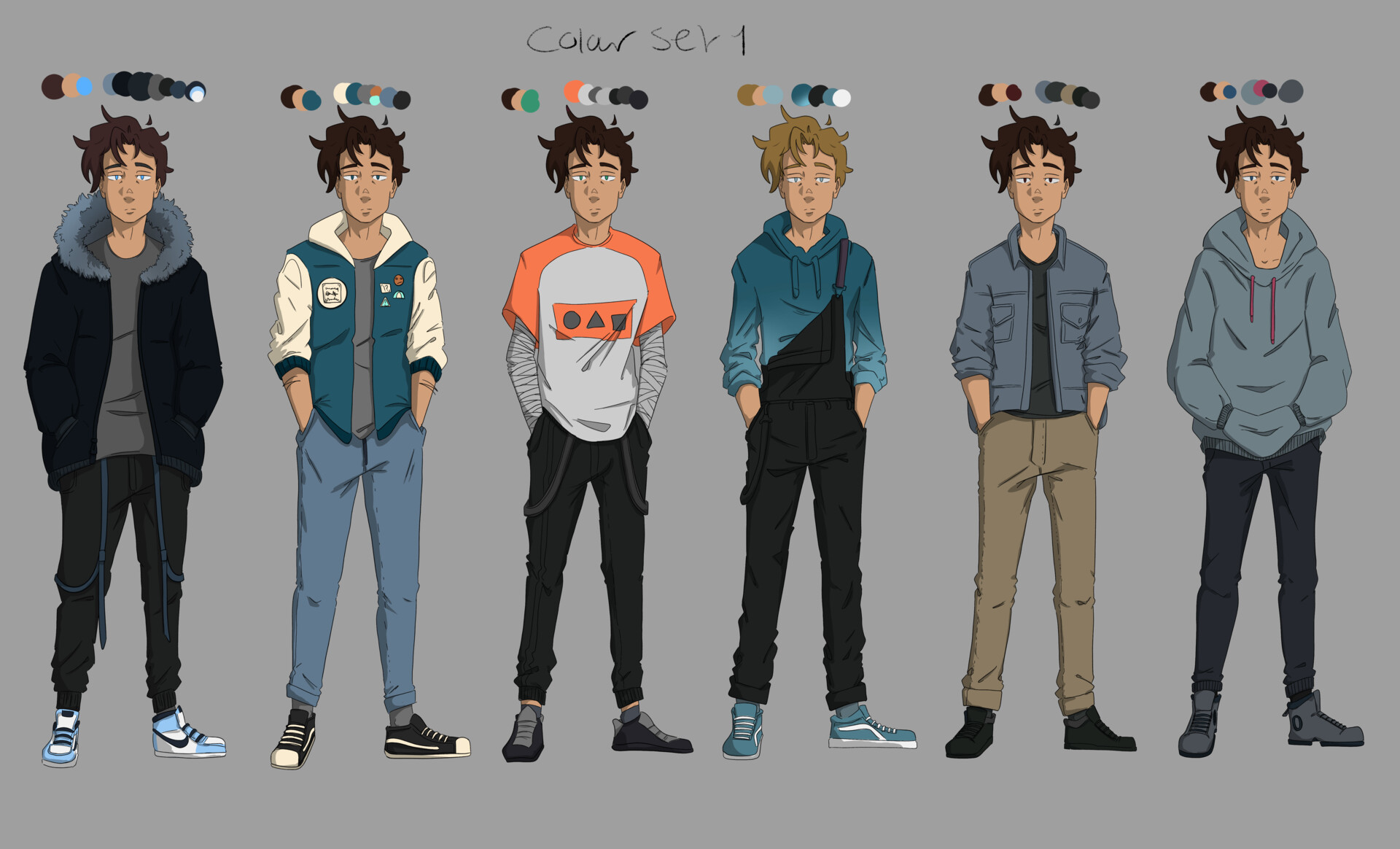 ArtStation - Character Design University Module- Theo the protagonist